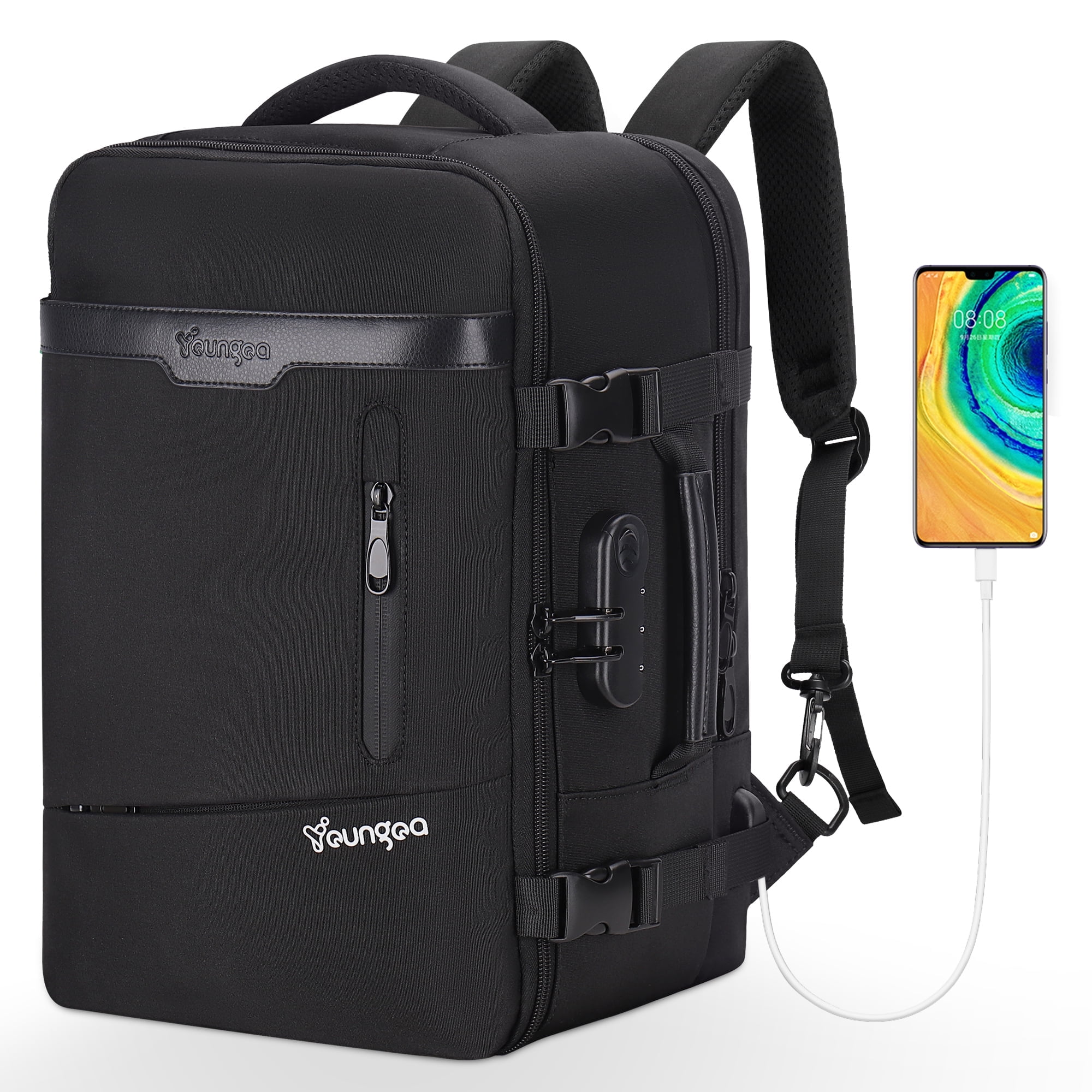 Hafmall 35L Travel Backpack, Airline Approved, Anti-theft, USB Port ...