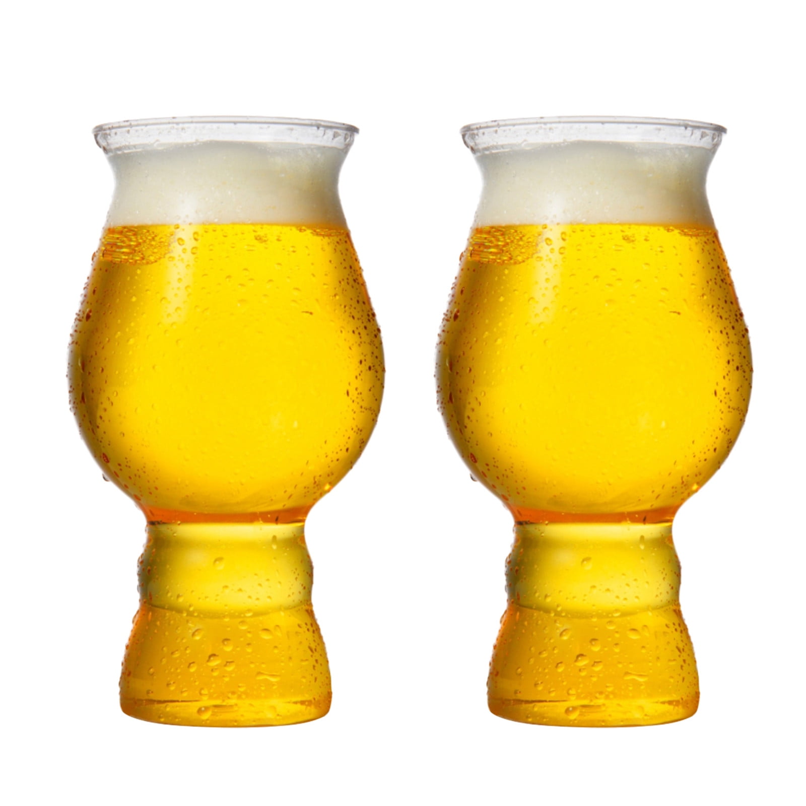 Haful 2Pc Tulip-Shaped Beer Mugs, Host Beer Glass, Freezer Gel Chiller ...