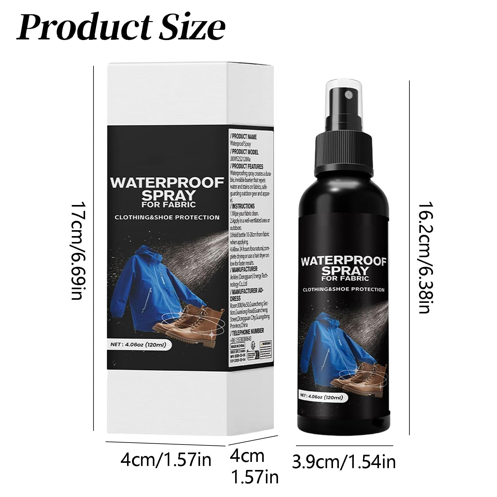 Haful Outdoor Waterproof Spray Cspray for Fabric Long Lasting ...