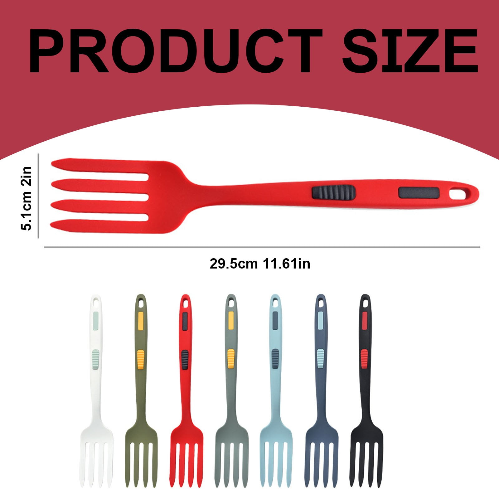 Haful Silicone Cooking forksilicone Flexible fork Heat Cooking fork ...