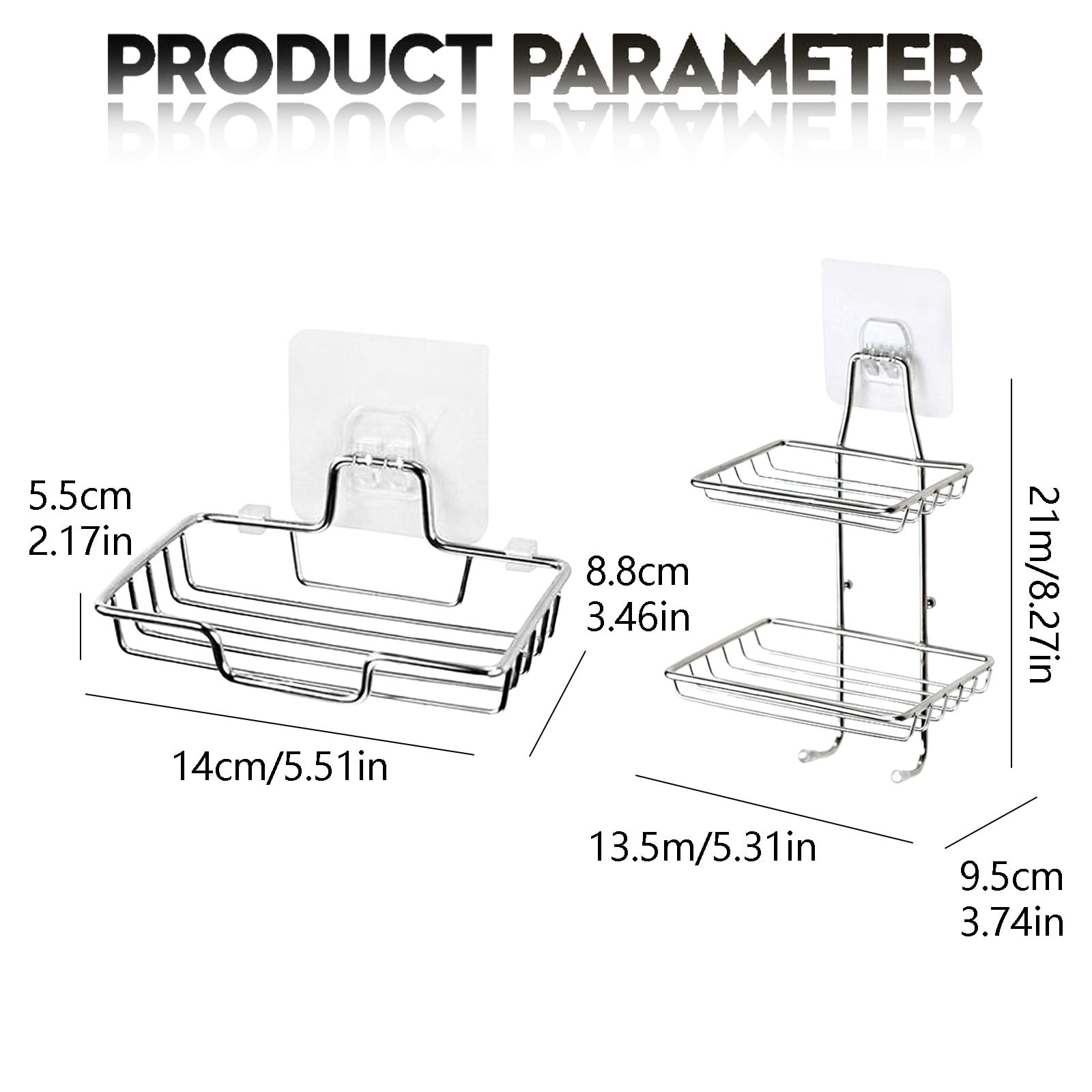 Haful Soap Rack, No-Punch Soap Boxwall Mounted Bathroom Soap Rack ...