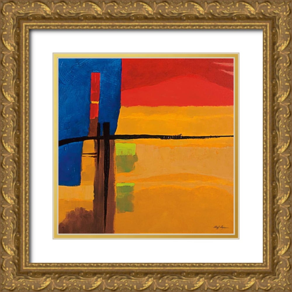 Hager, Geoff 12x12 Gold Ornate Wood Framed with Double Matting Museum ...