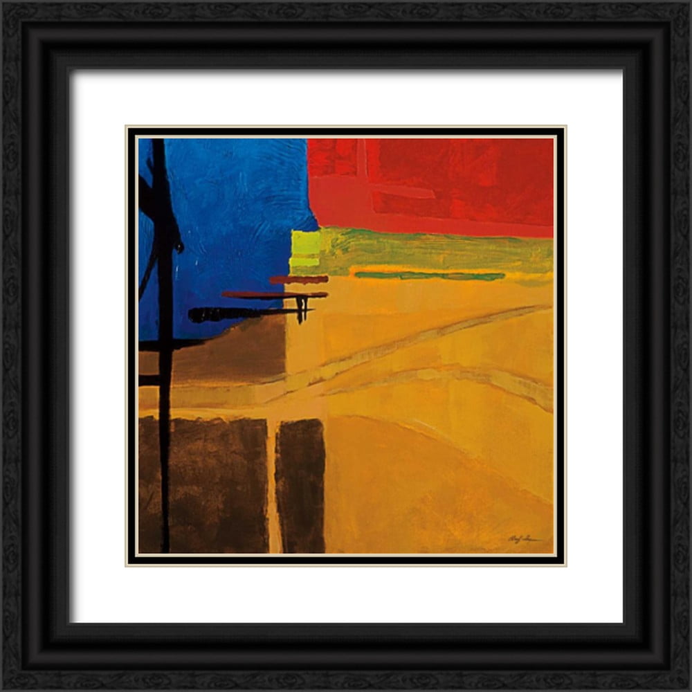 Hager, Geoff 20x20 Black Ornate Wood Framed with Double Matting Museum ...