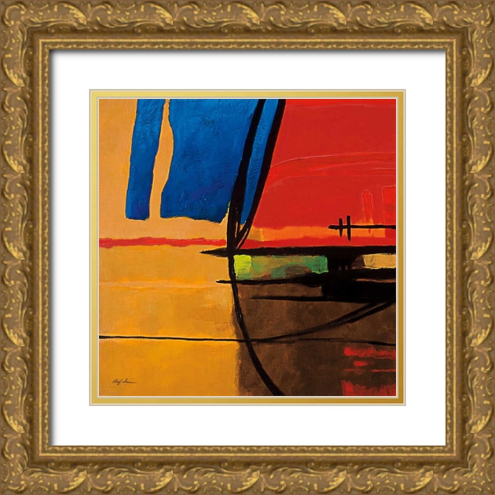 Hager, Geoff 20x20 Gold Ornate Wood Framed with Double Matting Museum ...