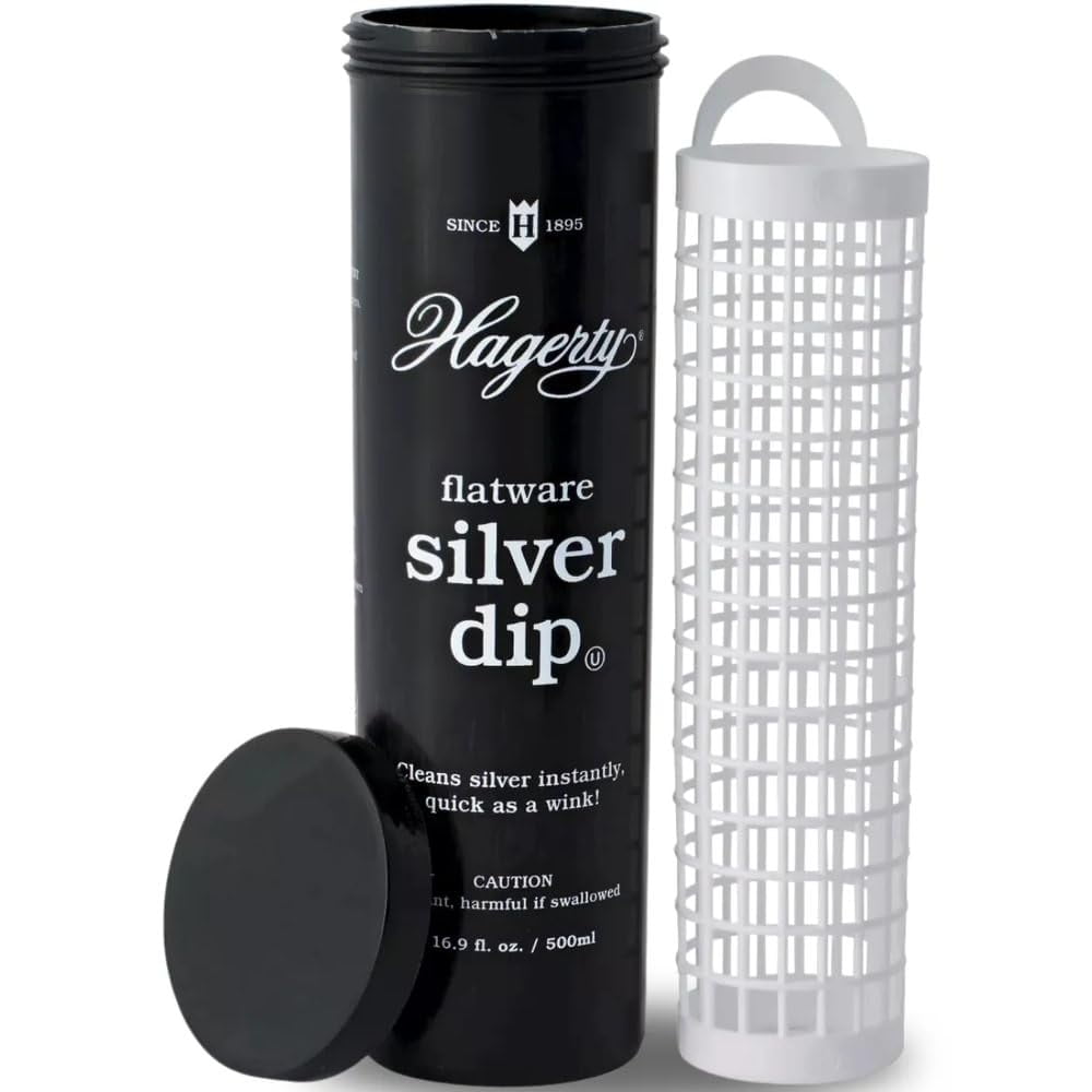 Hagerty Flatware Silver Dip 16.9 oz Liquid - Instant Tarnish Remover ...