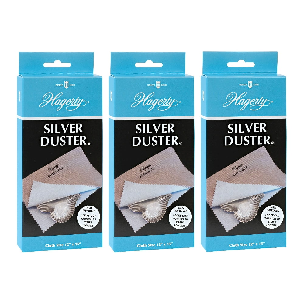 Hagerty Silver Duster Tarnish Preventing 12 x 15 in Gray, 3 Pack ...