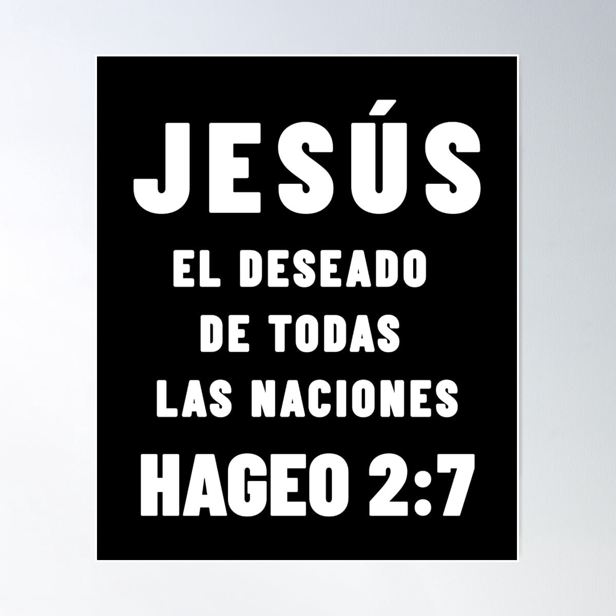 Haggai 2:7 Jesus Desire Of All Nations Spanish Bible Verse Poster Wall ...