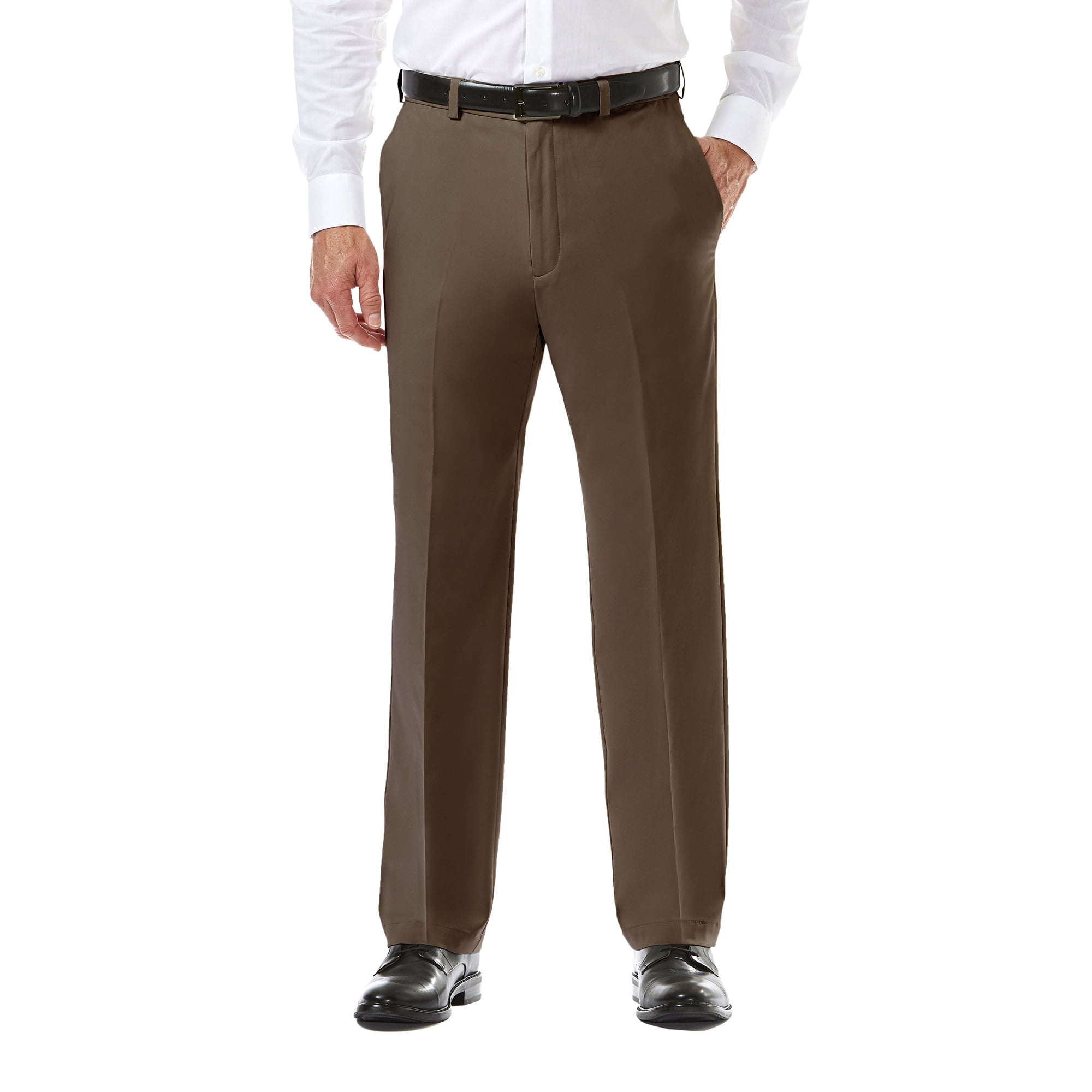 Haggar Men's Cool 18® Pro Solid Flat Front Pant Classic Fit HC00235 ...