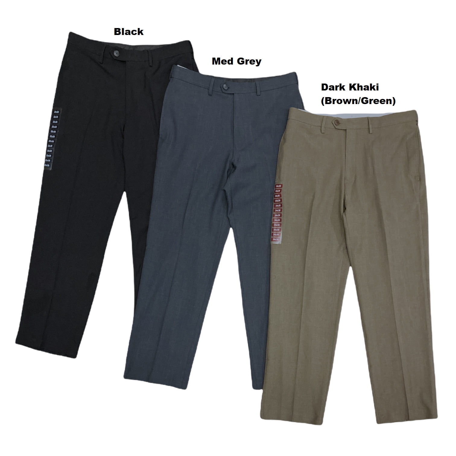 Haggar Men's Stretch Expandable Waist Travel Performance Dress Pants ...