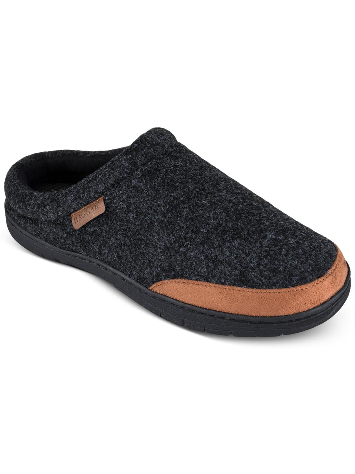 Haggar Mens Faux Trim Slip On Slide Slippers - Walmart.com