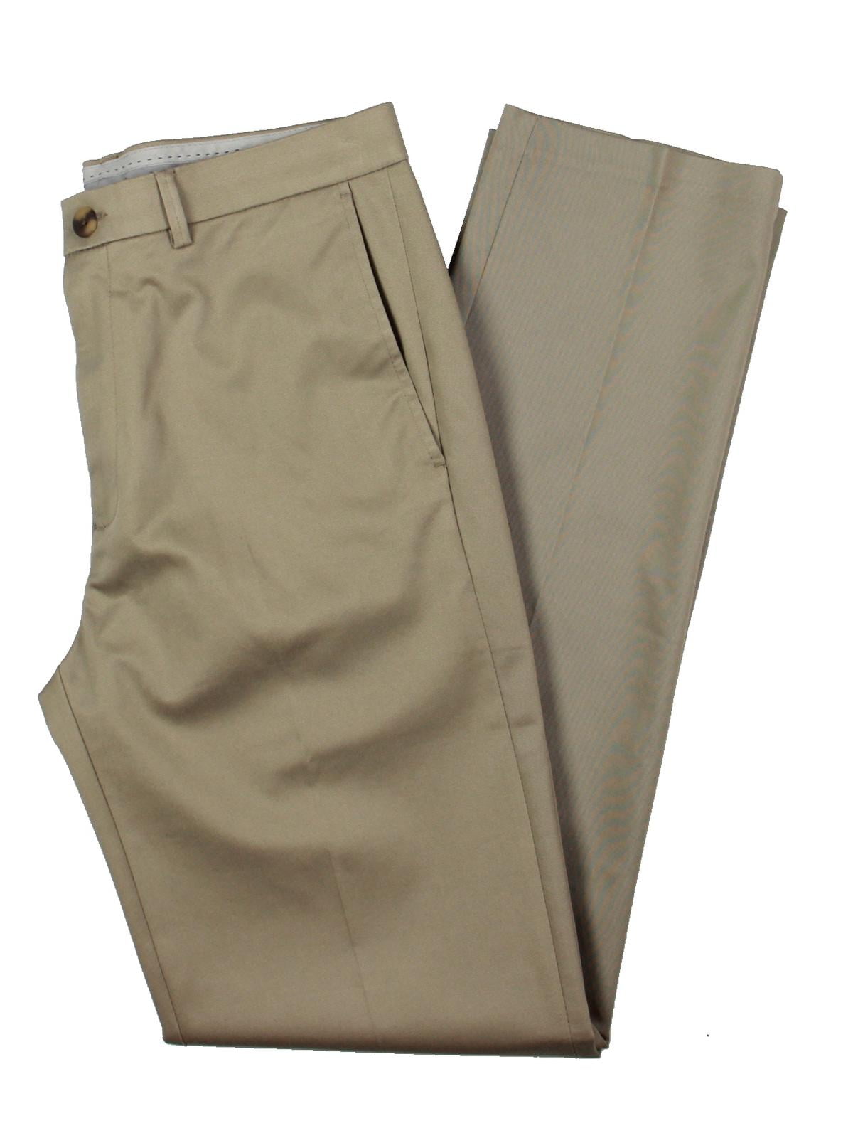Haggar Mens Wrinkle Free Straight Fit Khaki Pants - Walmart.com