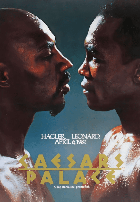Hagler vs Leonard Poster 24x36 - Epic Showdown, Caesars Palace ...