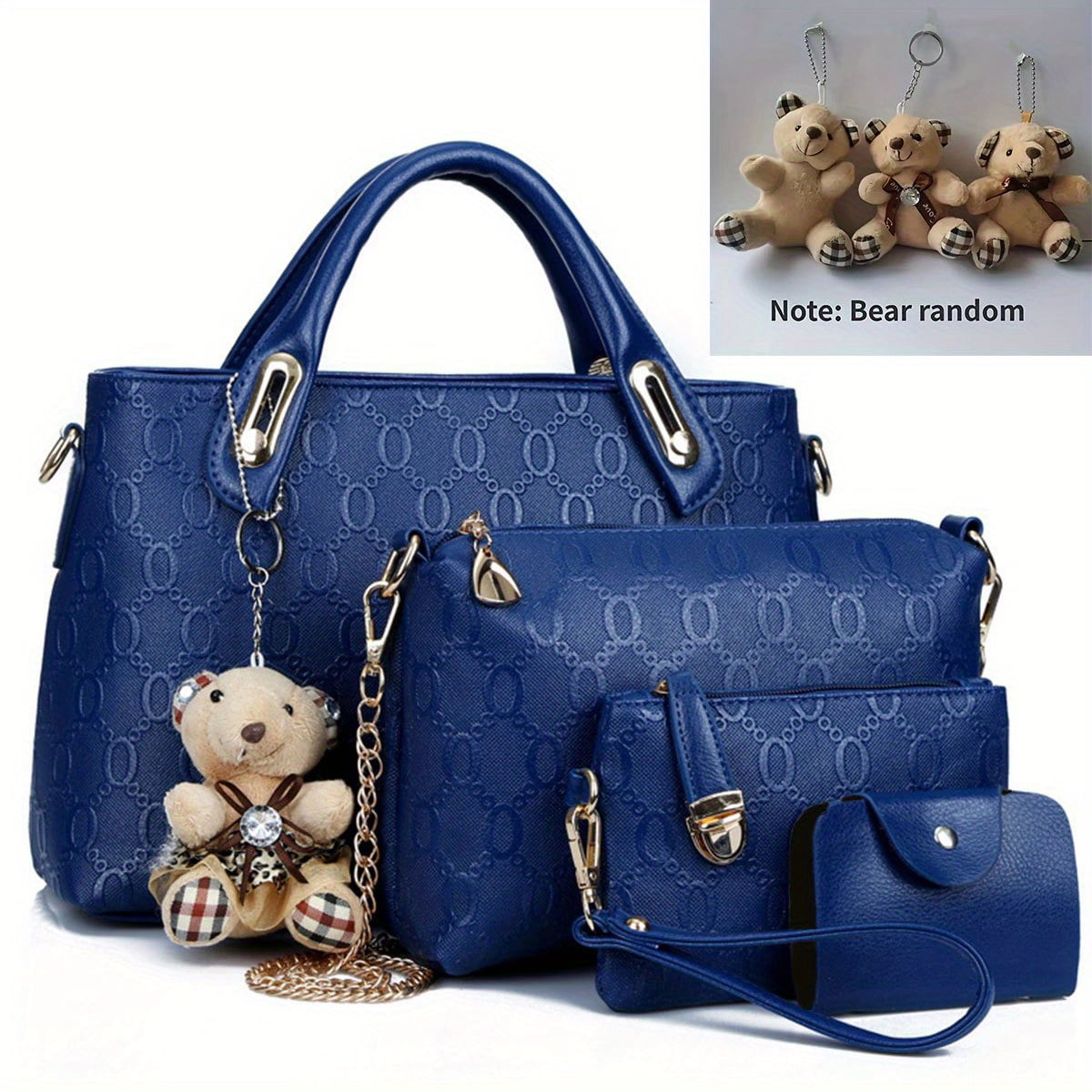 Haha 4 pcs/set, new handbag, shoulder straddle package, PU leather ...
