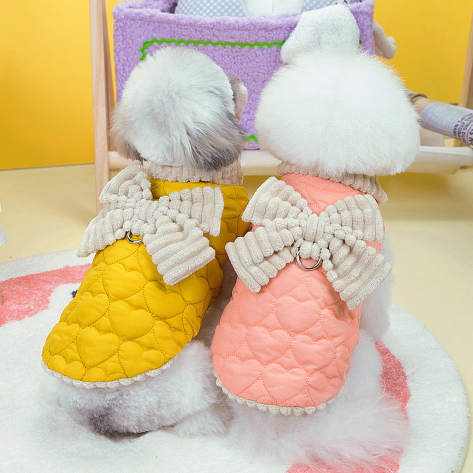 Hahasong Cute Stylish Dog Clothes with Bow-tie - Traction Ring Button ...