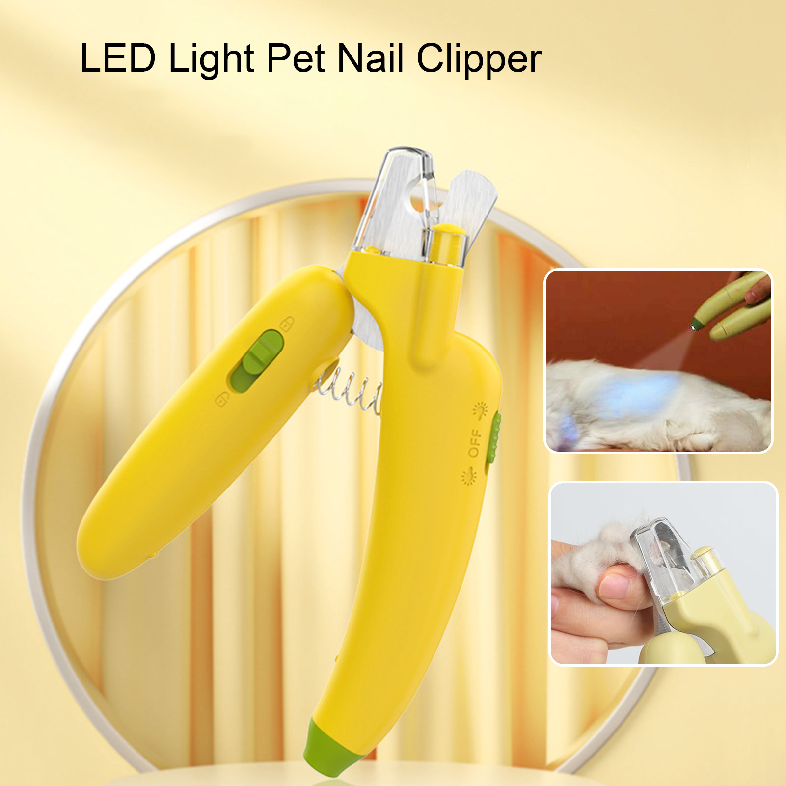 Hahasong Pet Nail Clippers with LED Light - Half-moon Design ...