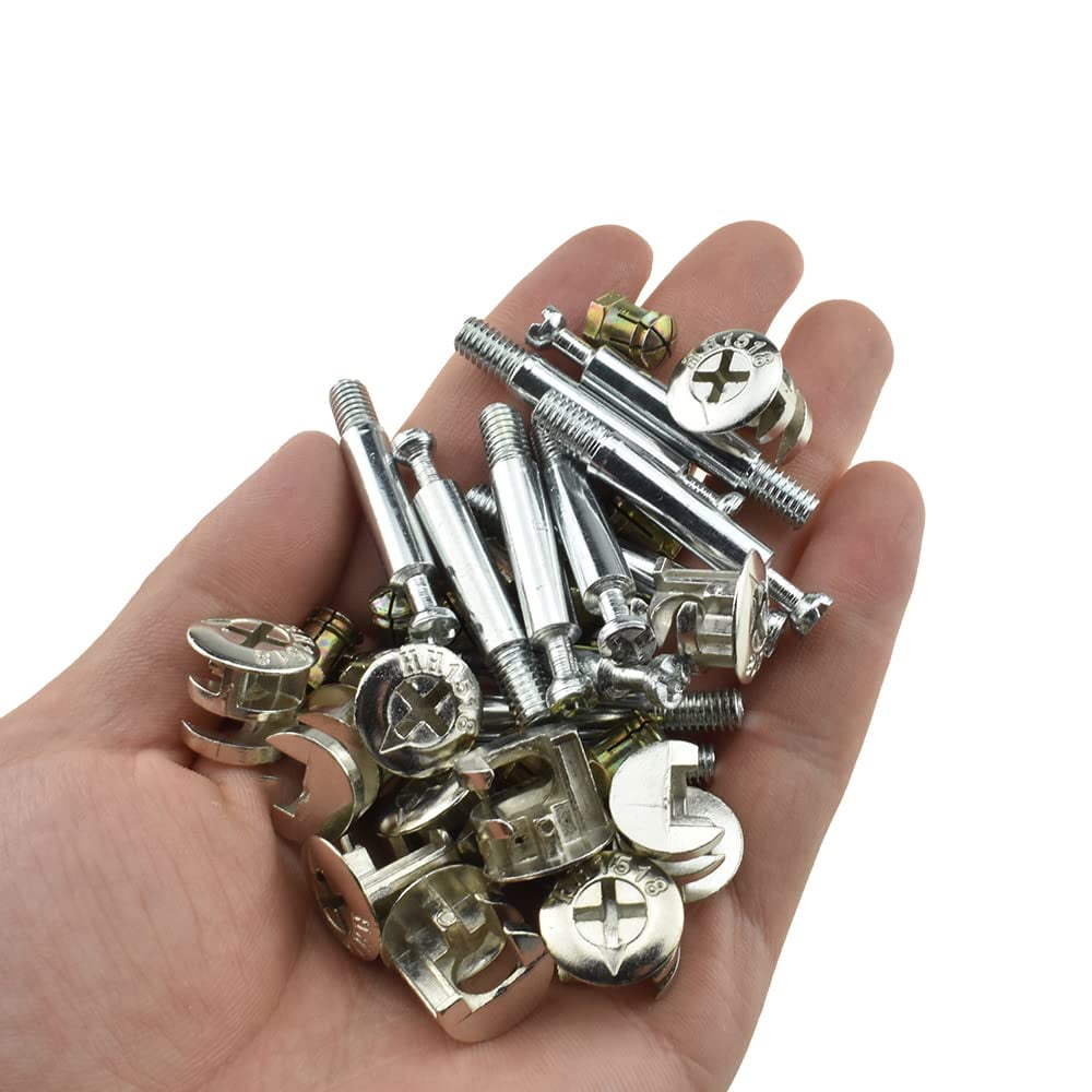 Hahiyo Furniture Connector Cam Lock Fittings Dowel Flat Fastener Table ...