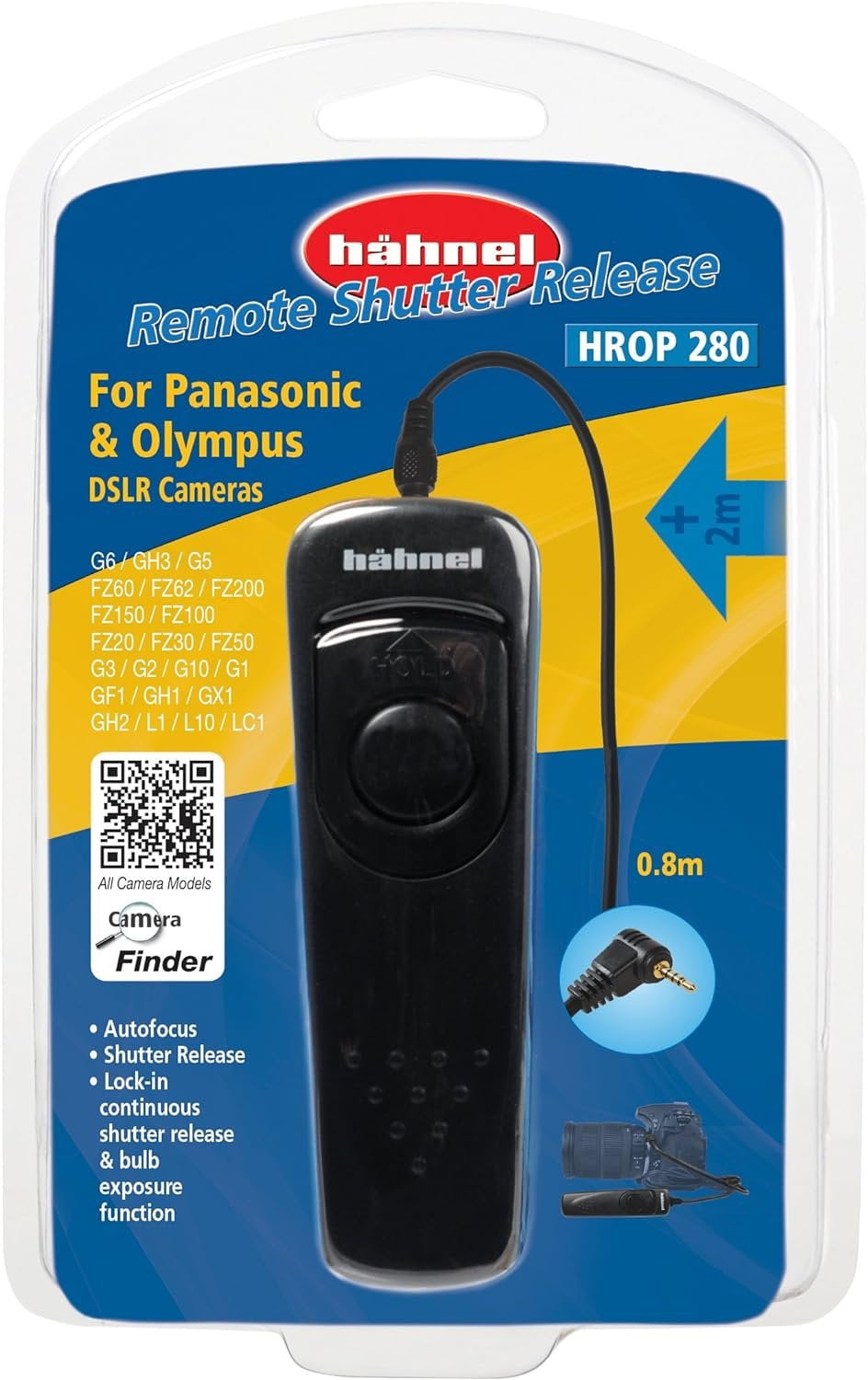 Hahnel HROP 280 Remote Shutter Cable Release for Olympus and Panasonic ...