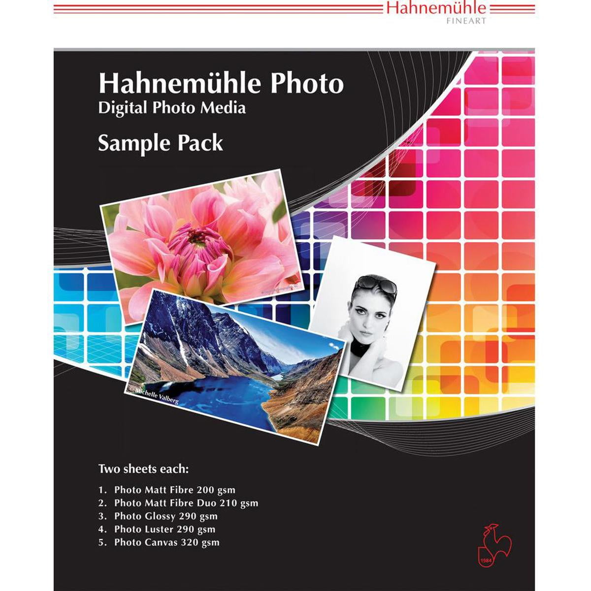 Hahnemuhle Fine Art Inkjet Photo Paper Sample Pack, 8.5x11", 10 Sheets ...