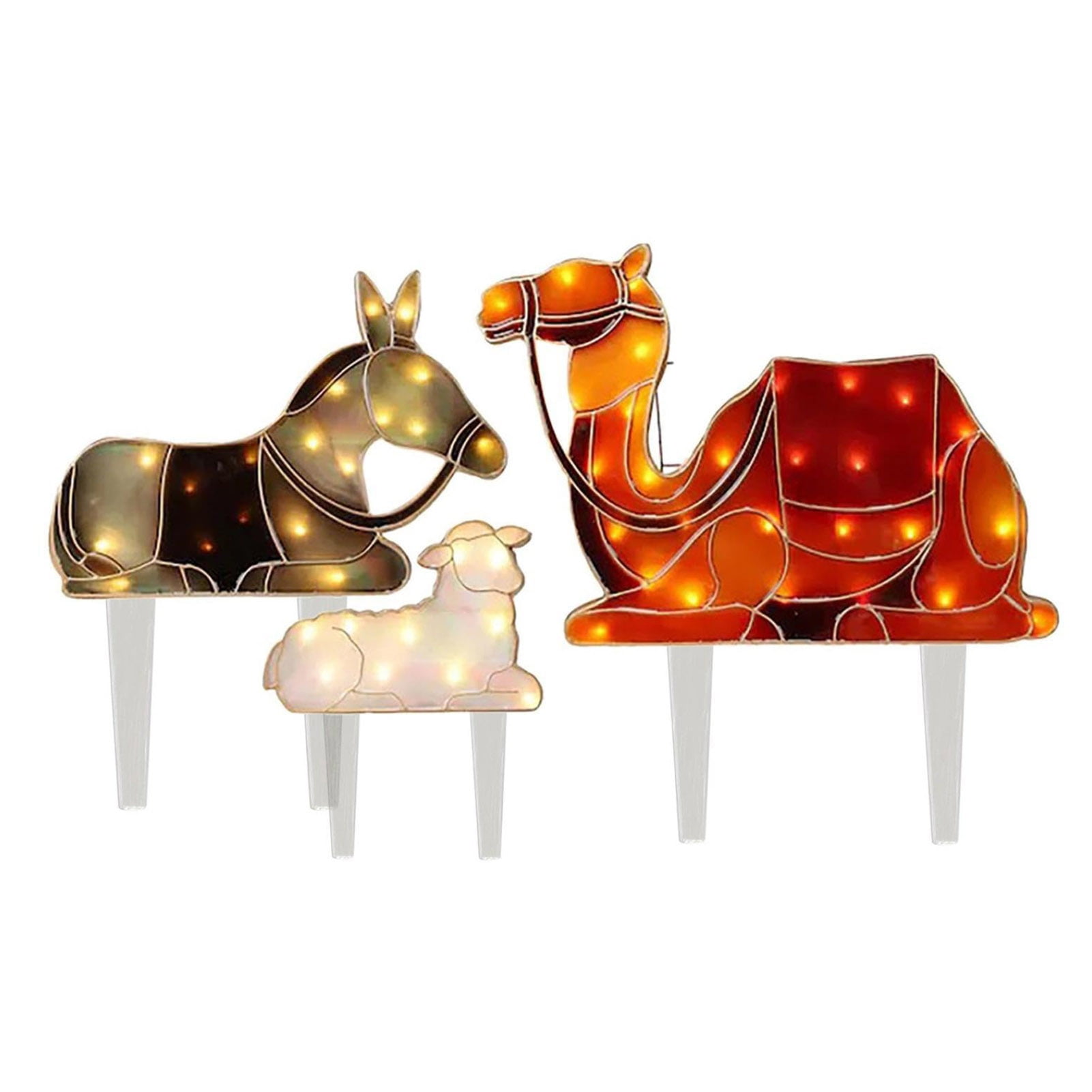 Hahsbwye Christmas Garden Stakes Nativity Scene Garden Stake Holy ...