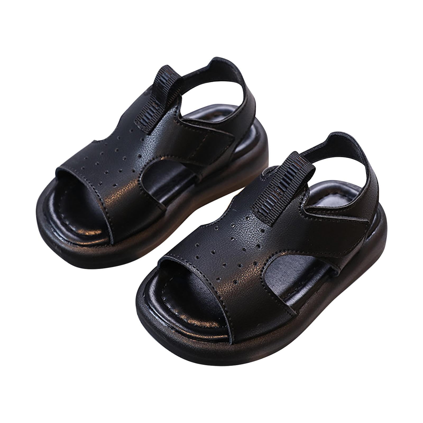 HaiMao Baby Toddler Infant Girls Leather Soft Open Toe Summer Sandals Flower Princess Flat Shoes ...