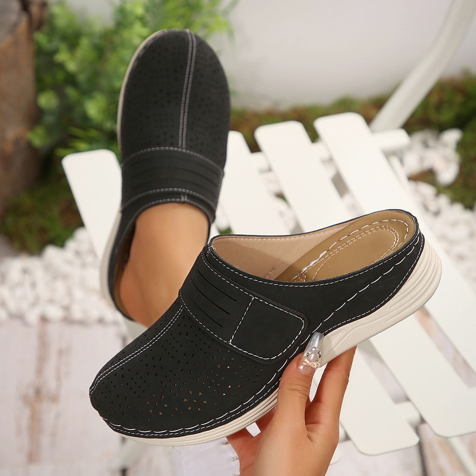 HaiMao Clogs for Women Mules Slip-on: Closed Toe Clog - Summer ...