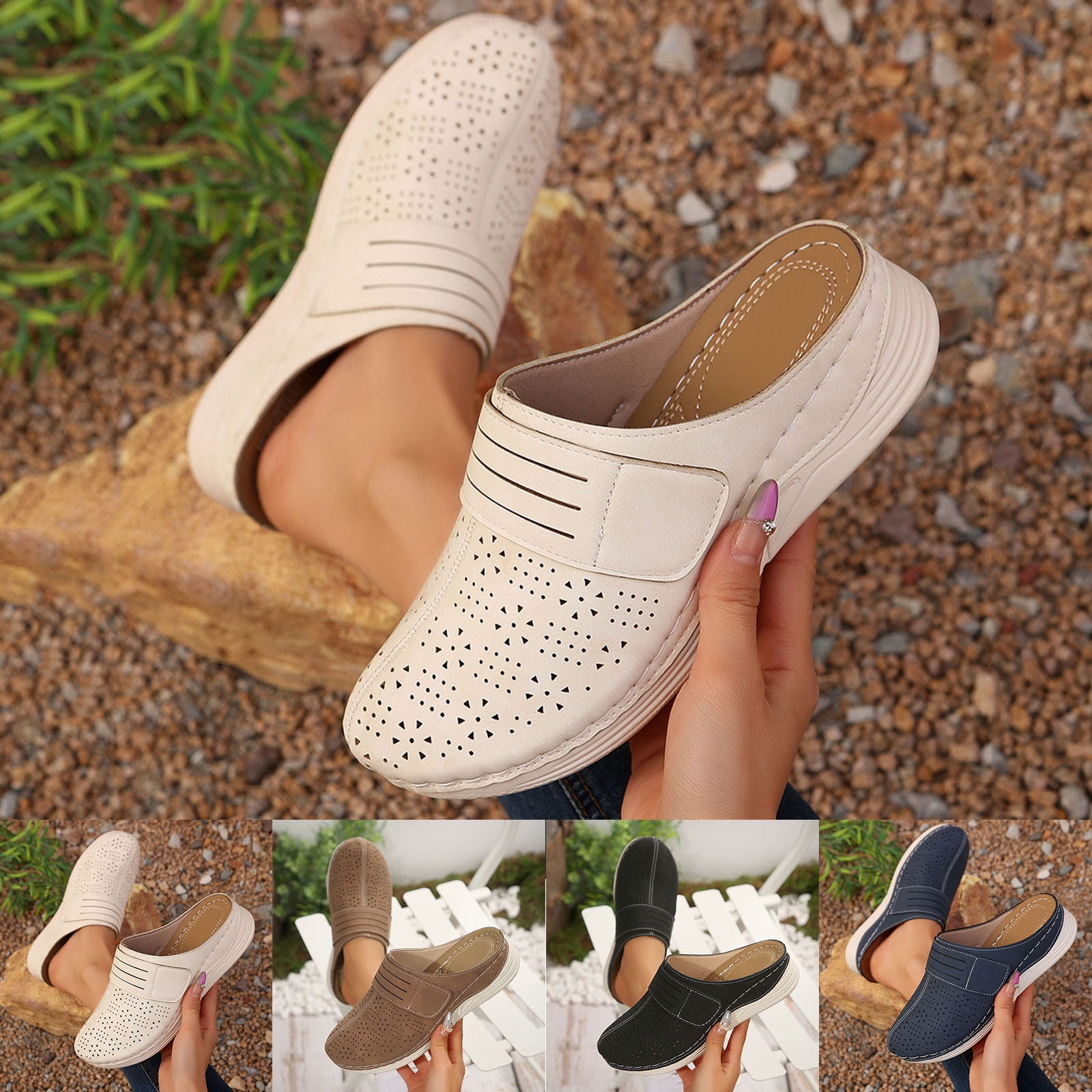 HaiMao Clogs for Women Mules Slip-on: Closed Toe Clog - Summer ...