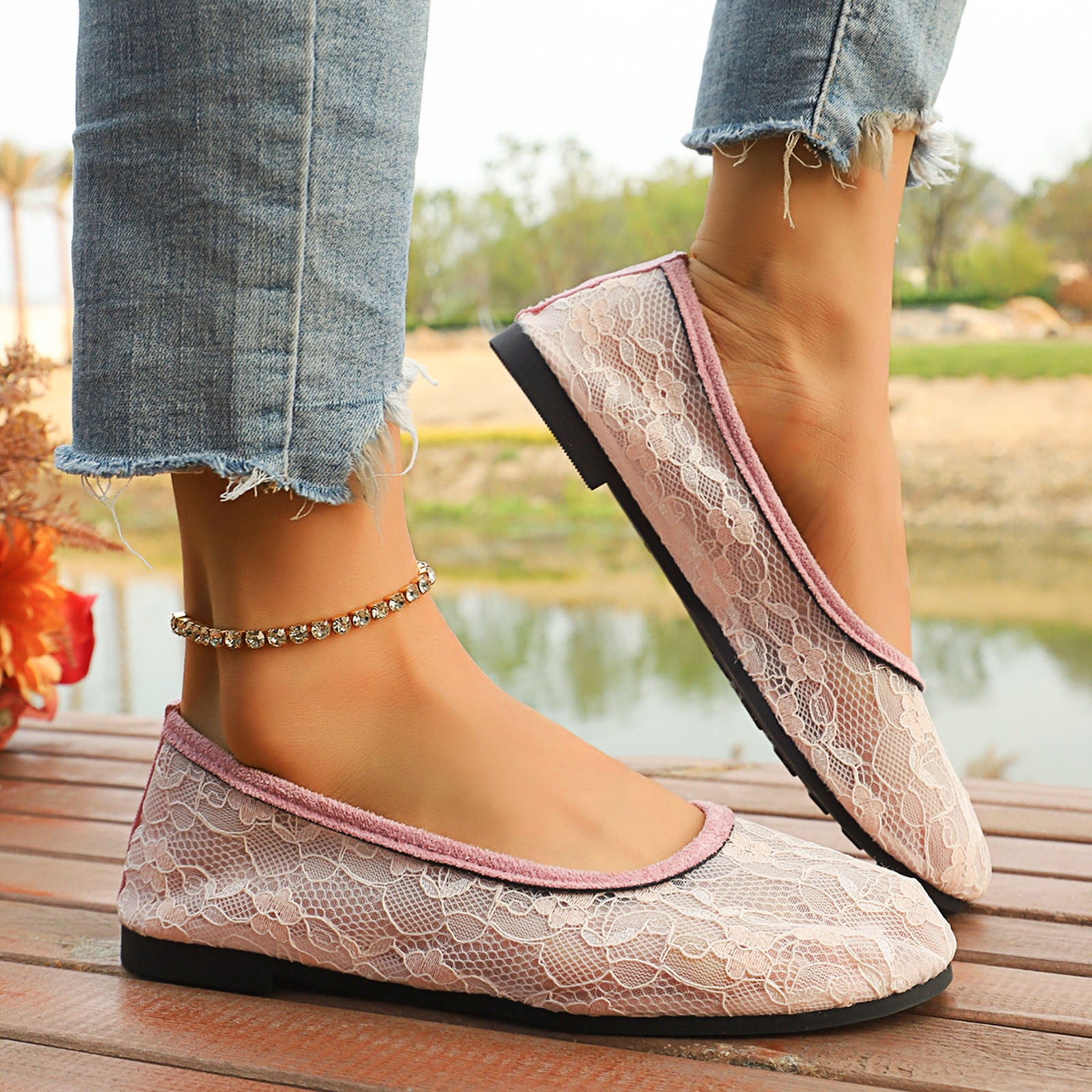 HaiMao Flats for Women Dressy Pointy Toe Ballet Flats Clearance ...