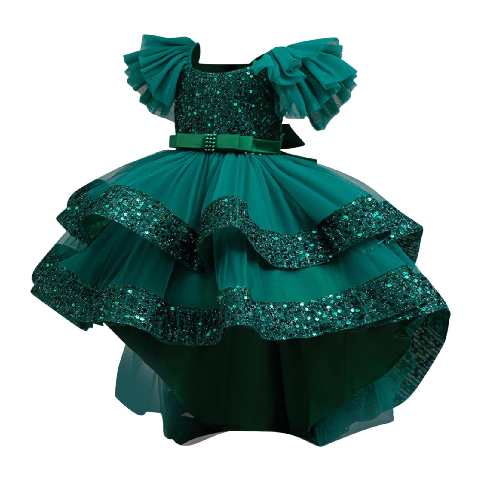 HaiMao Girls Maxi Dress Bridesmaid Wedding Pageant Party Princess ...