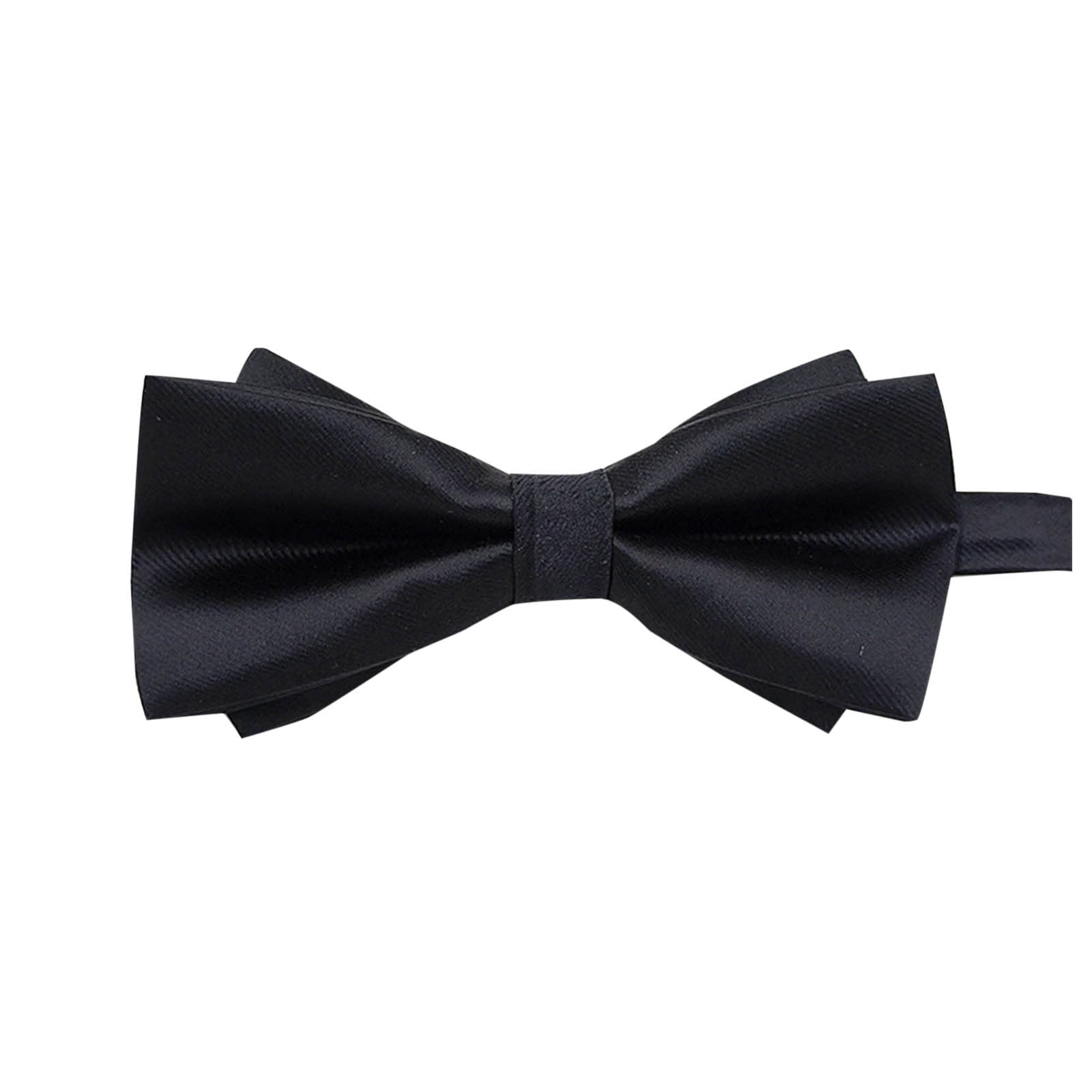 HaiMao Kids Adult Bow Tie Clearance, Classic Solid Color Pre-Tied Bow ...