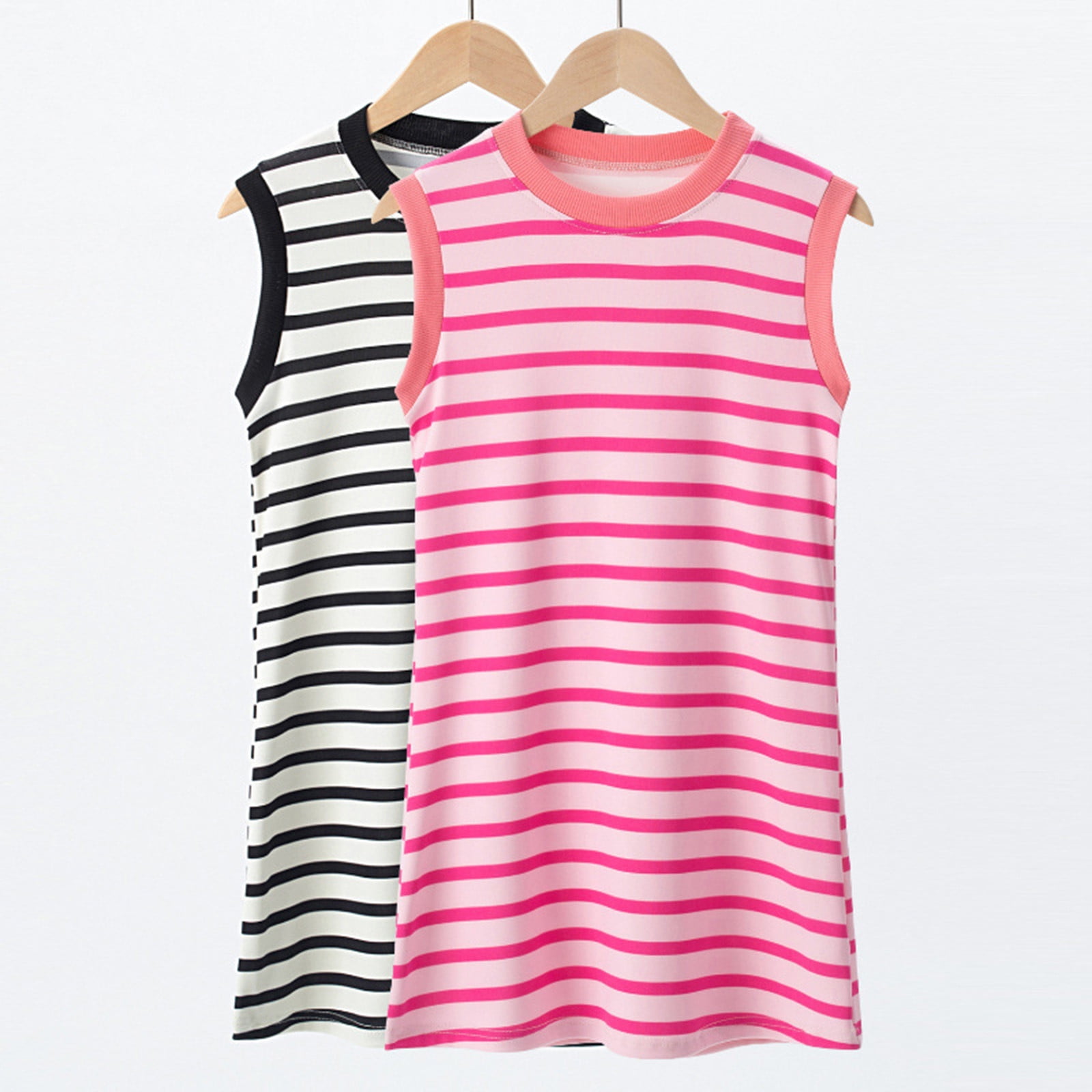 HaiMao Kids Girl Striped Bodycon Mini Tank Dress Clearance Sleeveless ...