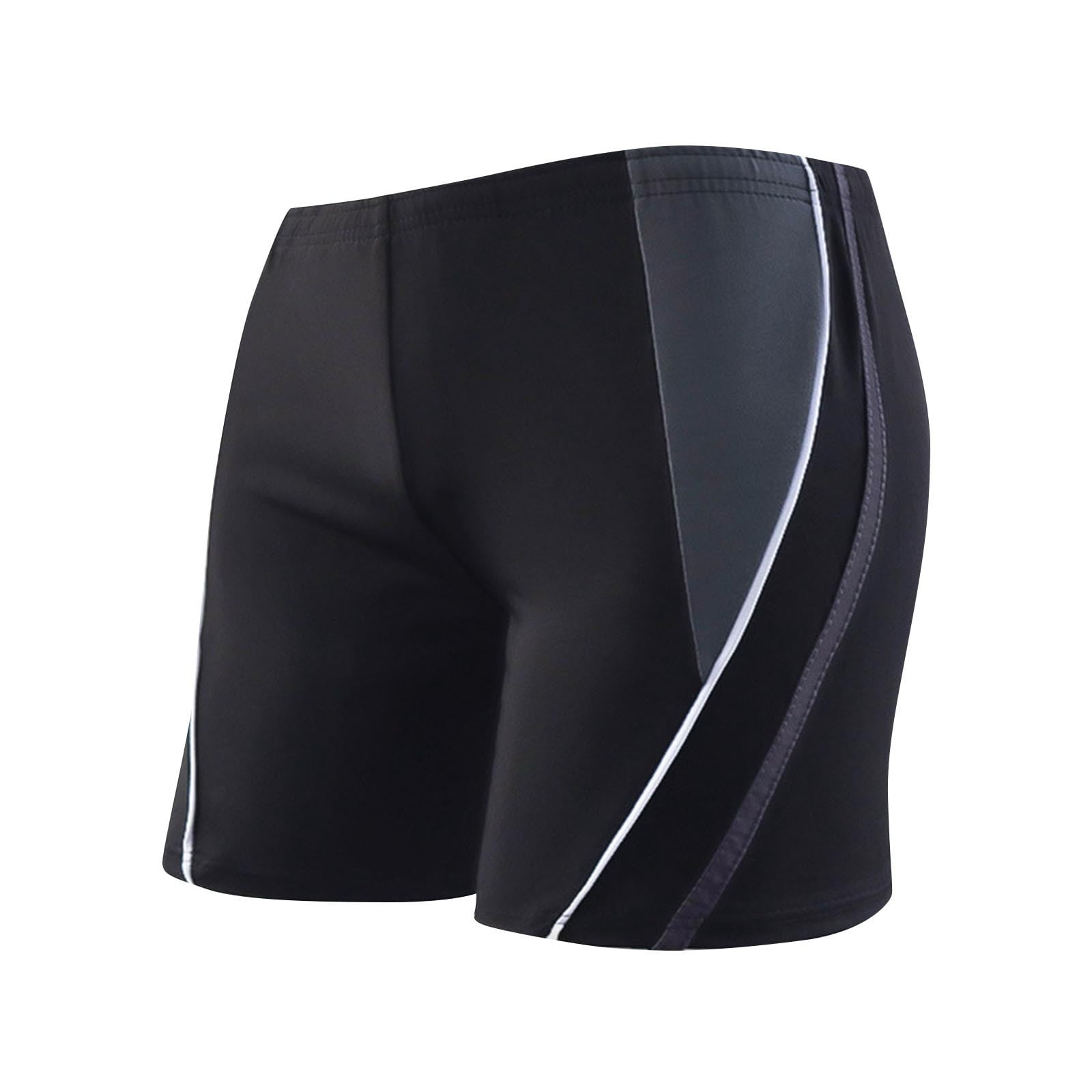 Hinvhai Men's Athletic Swim Jammers Quick Dry Square Leg Swimsuit for ...