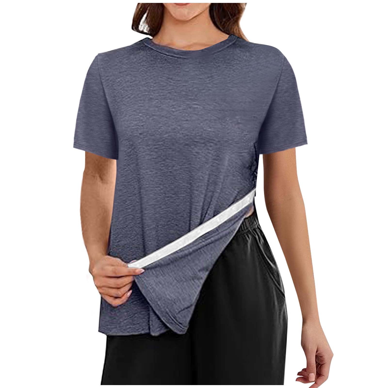 HaiMao Surgery Shirts for Women Full Tear Away 2 Side Snaps Chemo Port ...