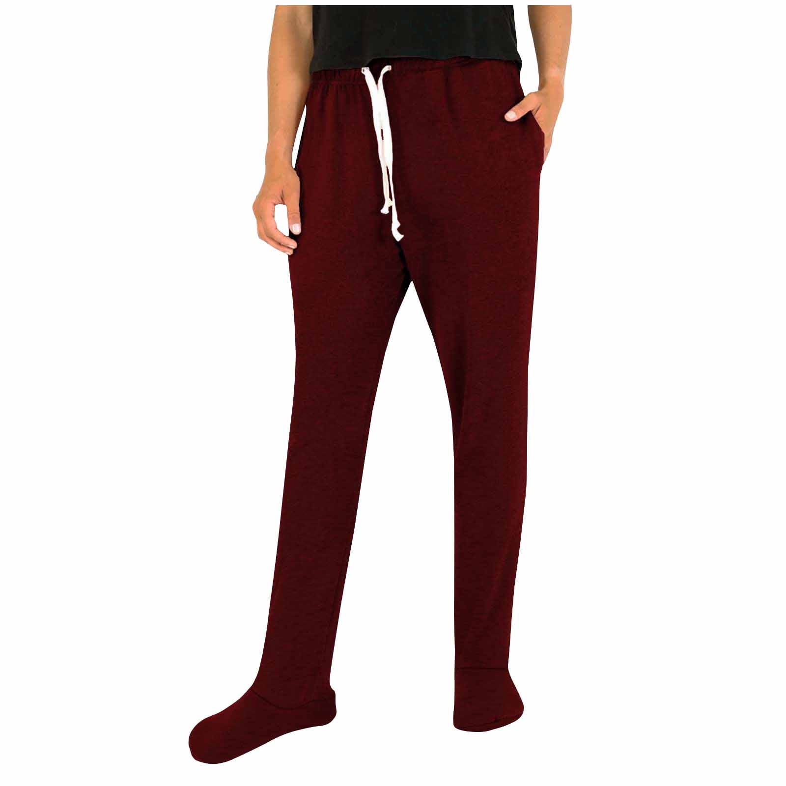 HaiMao Women Footed Sweatpants Clearance Drawstring Pants Winter Soft ...