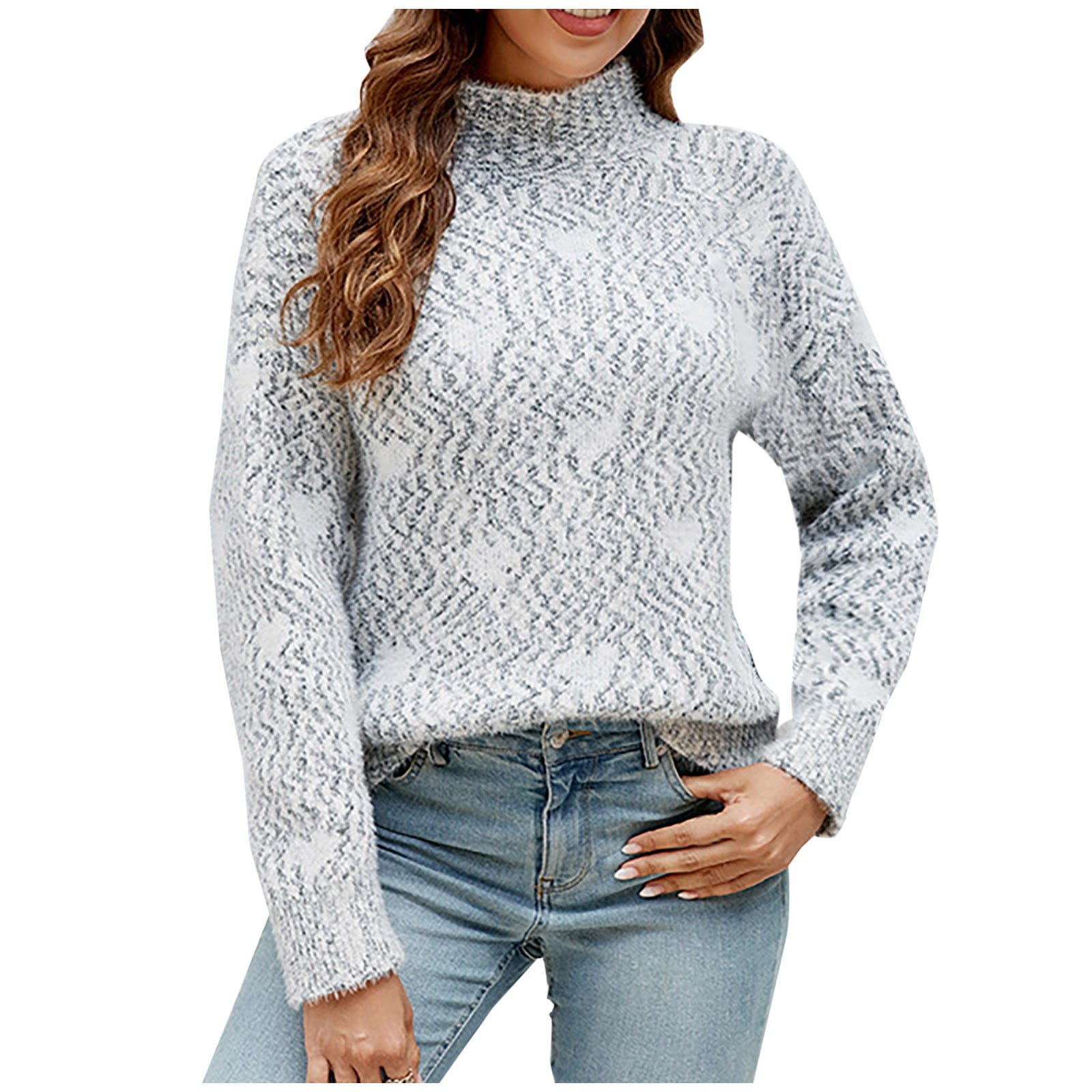 HaiMao Women's Pullover Sweater Chenille Love Sweater Autumn and Winter ...