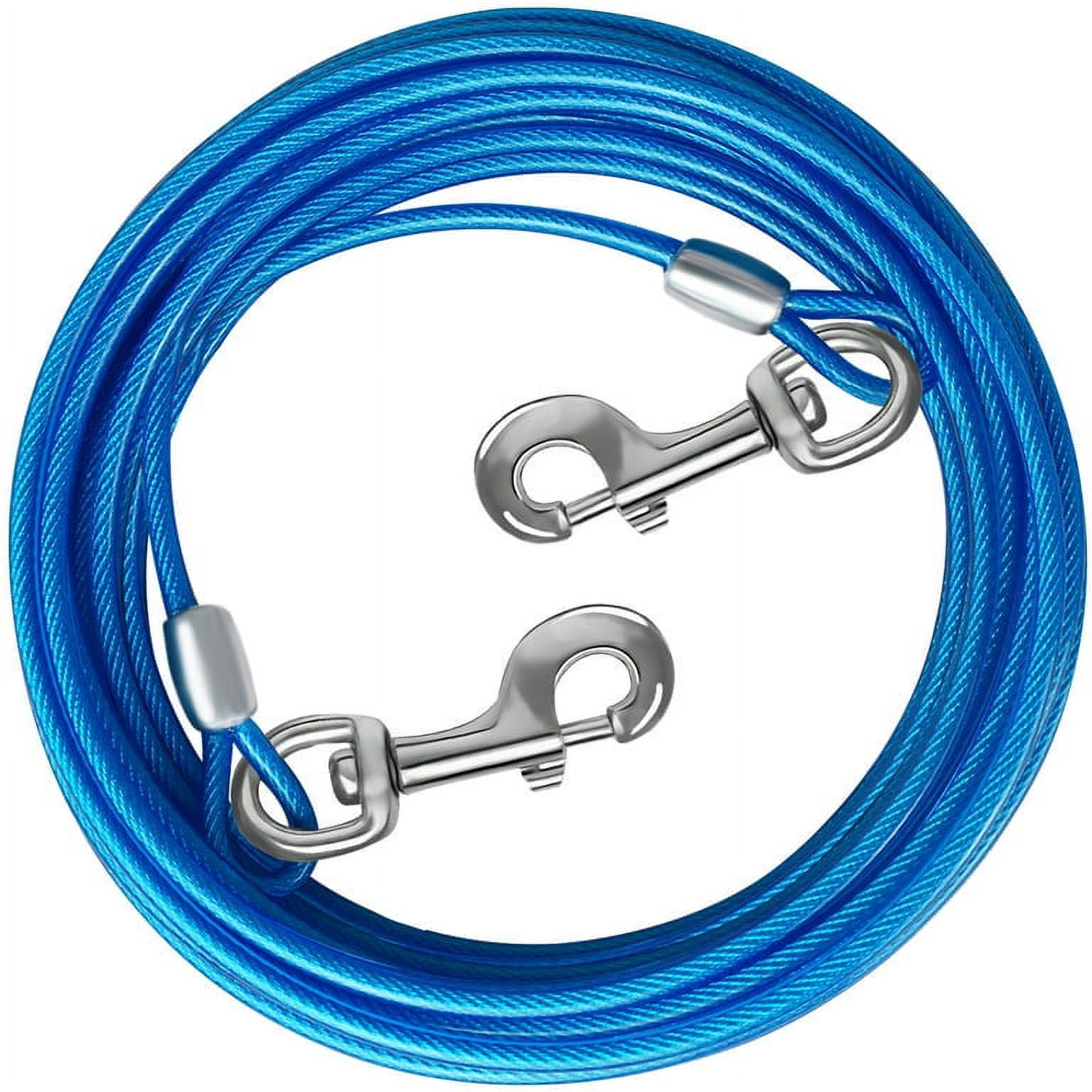 HaiYUAN Heavy Duty Dog Tie Out Cable 10-30 FT, Anti-Bite, Rust-Proof ...