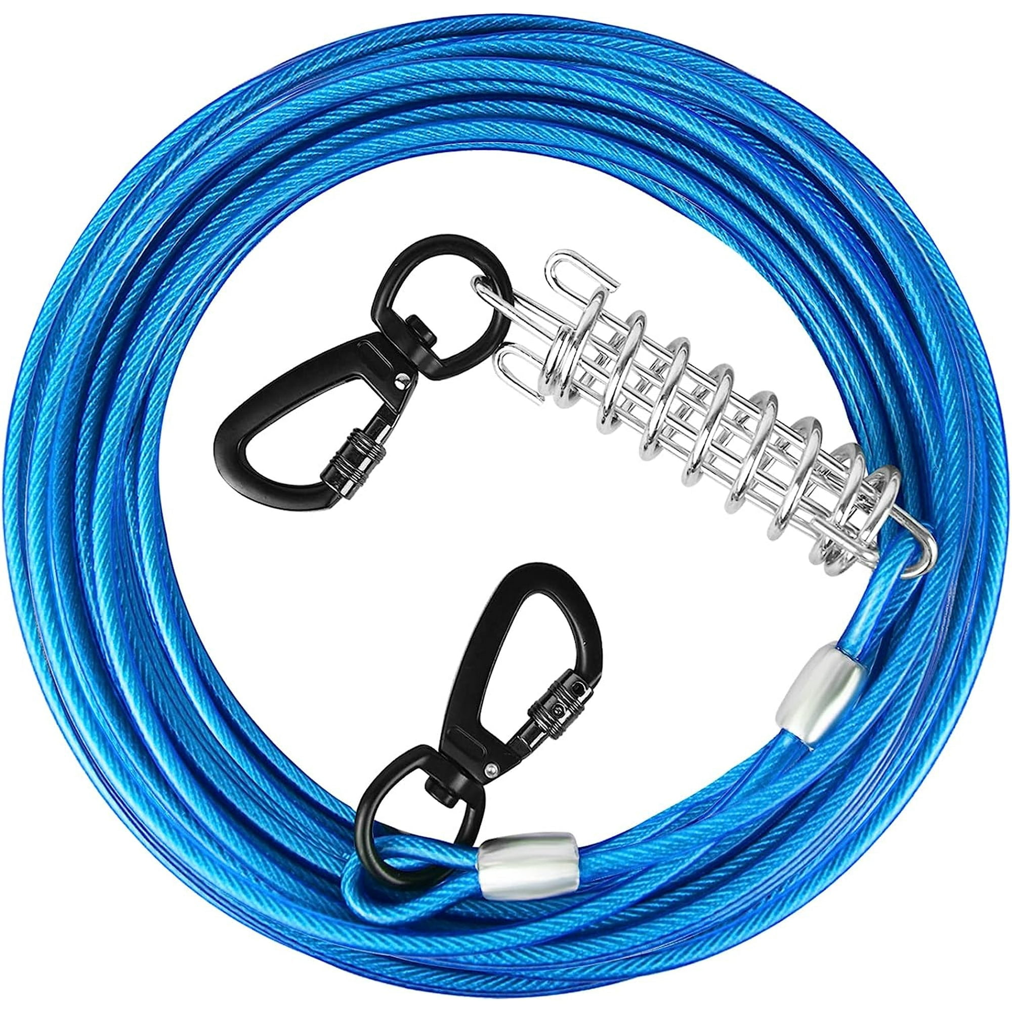 HaiYUAN Dog Tie Out Cable 10/15/20/25/30 FT Dog Runner for Yard Steel ...