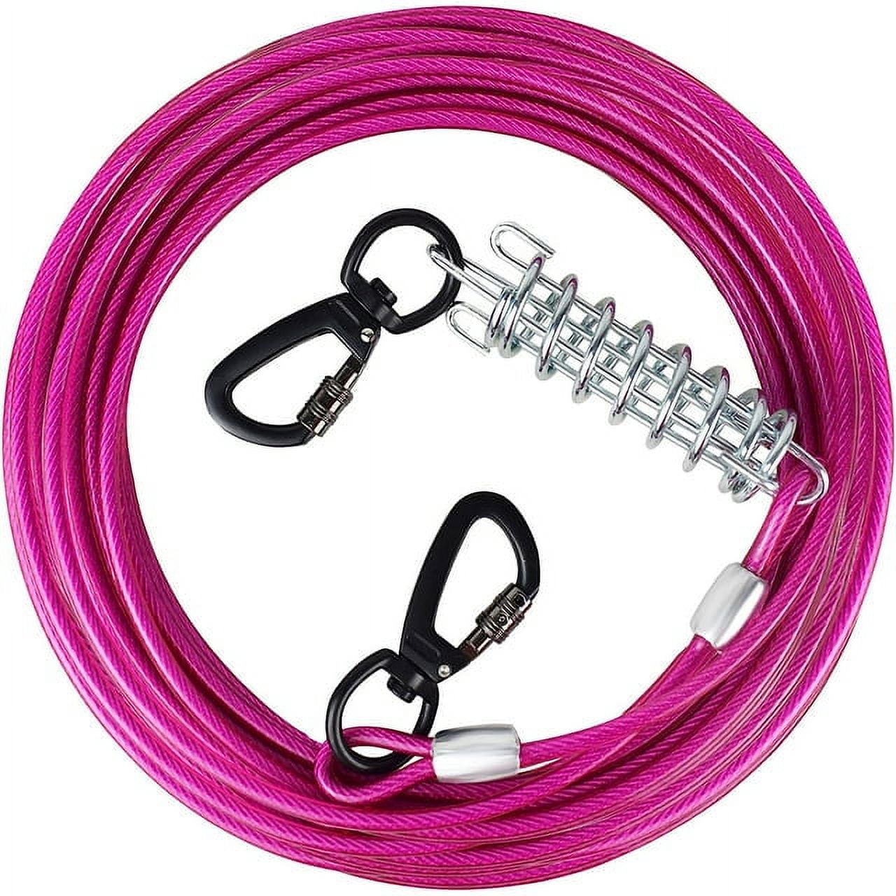 HaiYUAN Dog Tie Out Cable 10/15/20/25/30 FT Dog Runner for Yard Steel ...