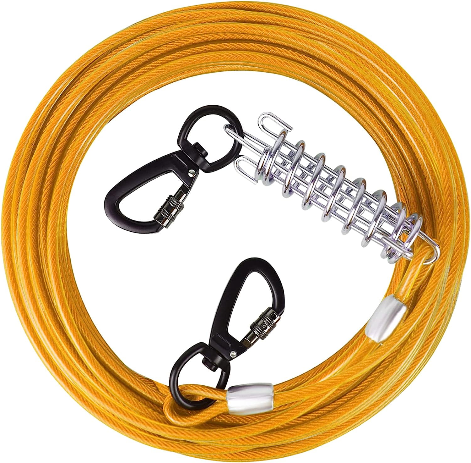 HaiYUAN Dog Tie Out Cable 10/15/20/25/30 FT Dog Runner for Yard Steel ...