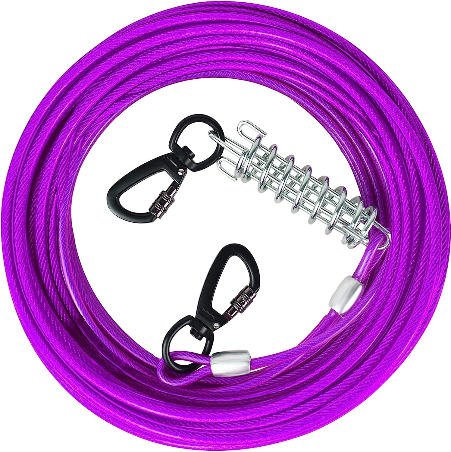 HaiYUAN Dog Tie Out Cable 10/15/20/25/30 FT Dog Runner for Yard Steel ...