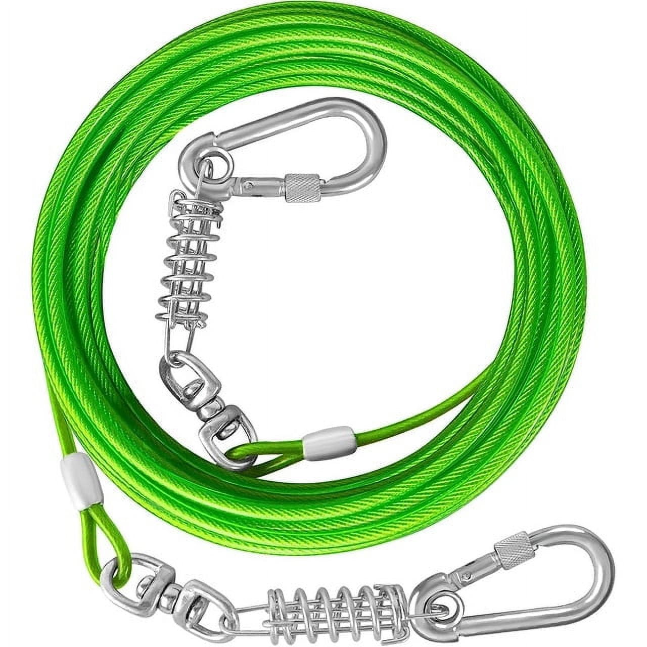 HaiYUAN Dog Tie Out Cable 10/15/20/25/30FT Dog Run Cable Rosy Pink/Blue ...