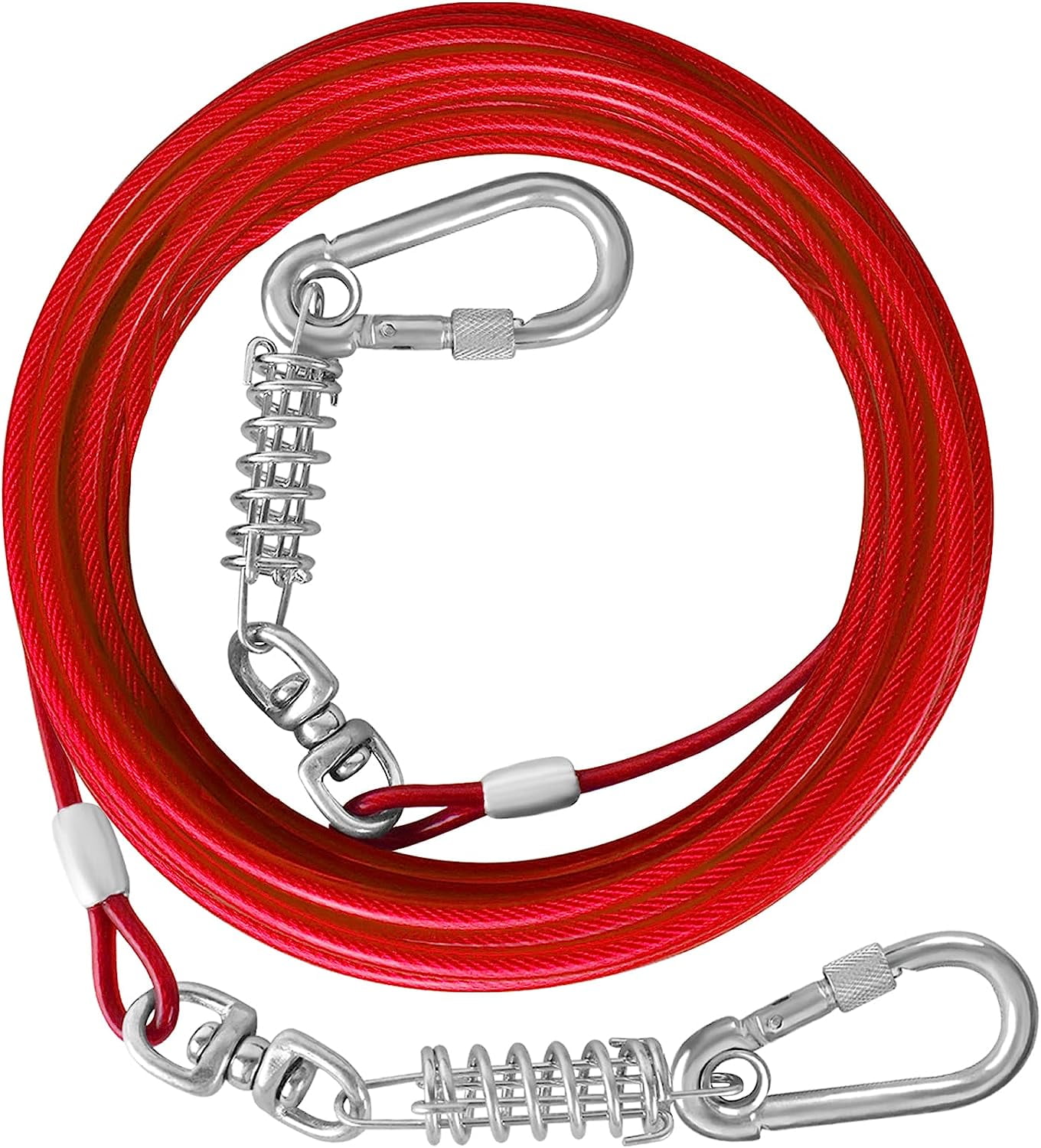 HaiYUAN Dog Tie Out Cable 10/15/20/25/30FT Dog Run Cable Rosy Pink/Blue ...