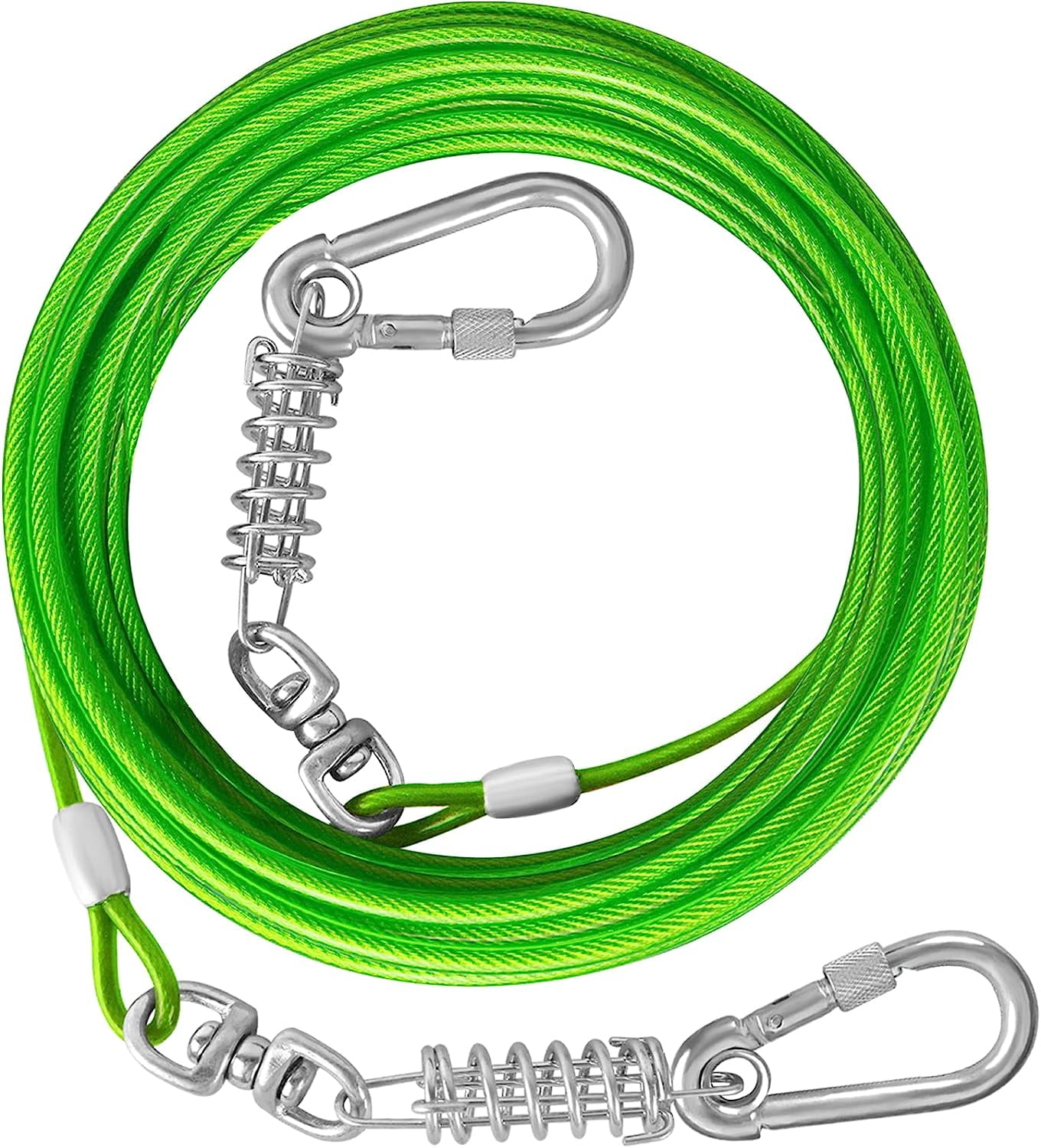 HaiYUAN Dog Tie Out Cable 10/15/20/25/30FT Dog Run Cable Rosy Pink/Blue ...