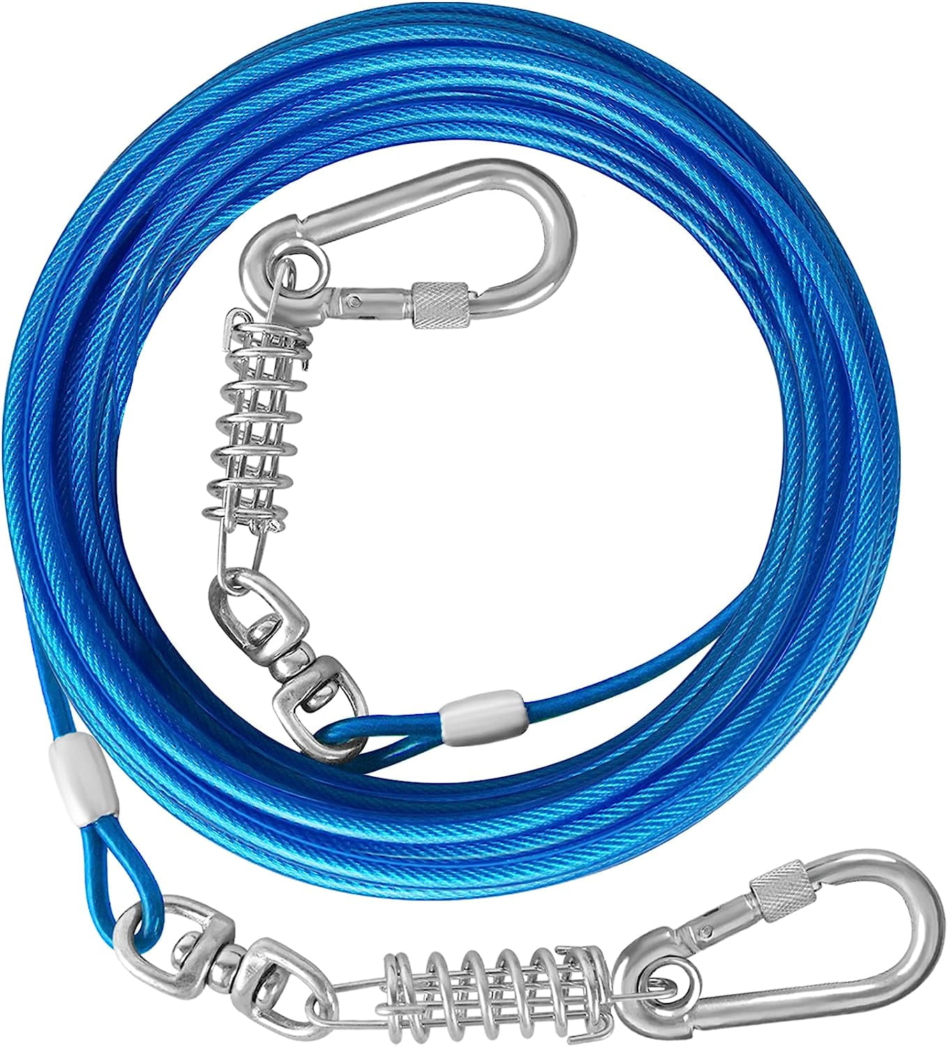 HaiYUAN Dog Tie Out Cable 10/15/20/25/30FT Dog Run Cable Rosy Pink/Blue ...