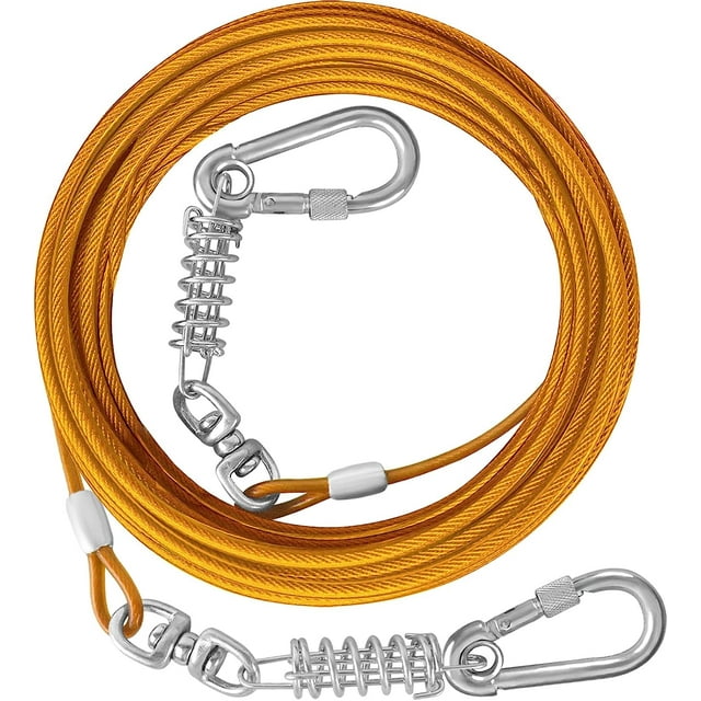 HaiYUAN Dog Tie Out Cable 10/15/20/25/30FT Dog Run Cable Rosy Pink/Blue ...