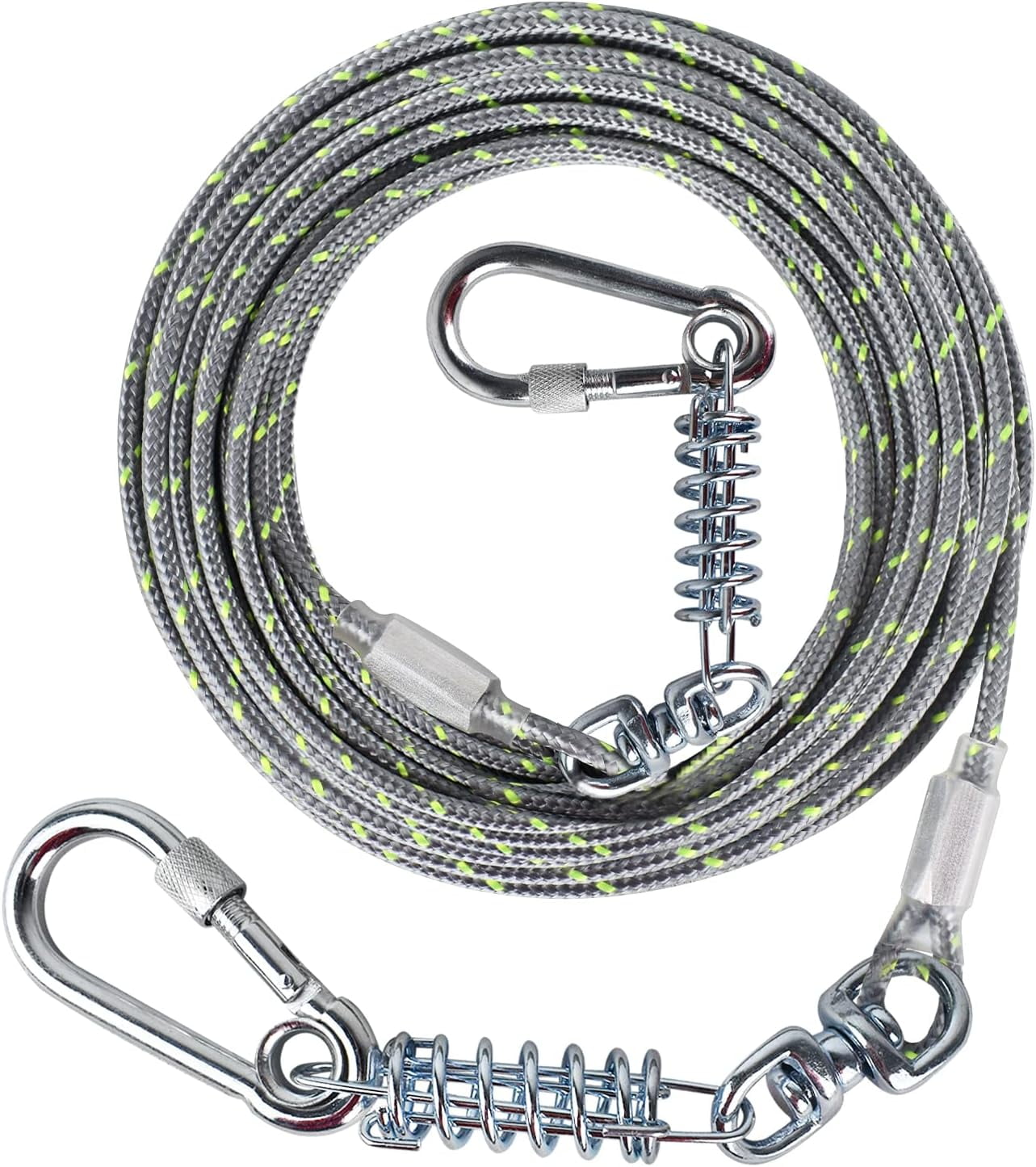 HaiYUAN Dog Tie Out Cable 10/15/20/30FT Dog Run Cable Orange/Gray Tie ...