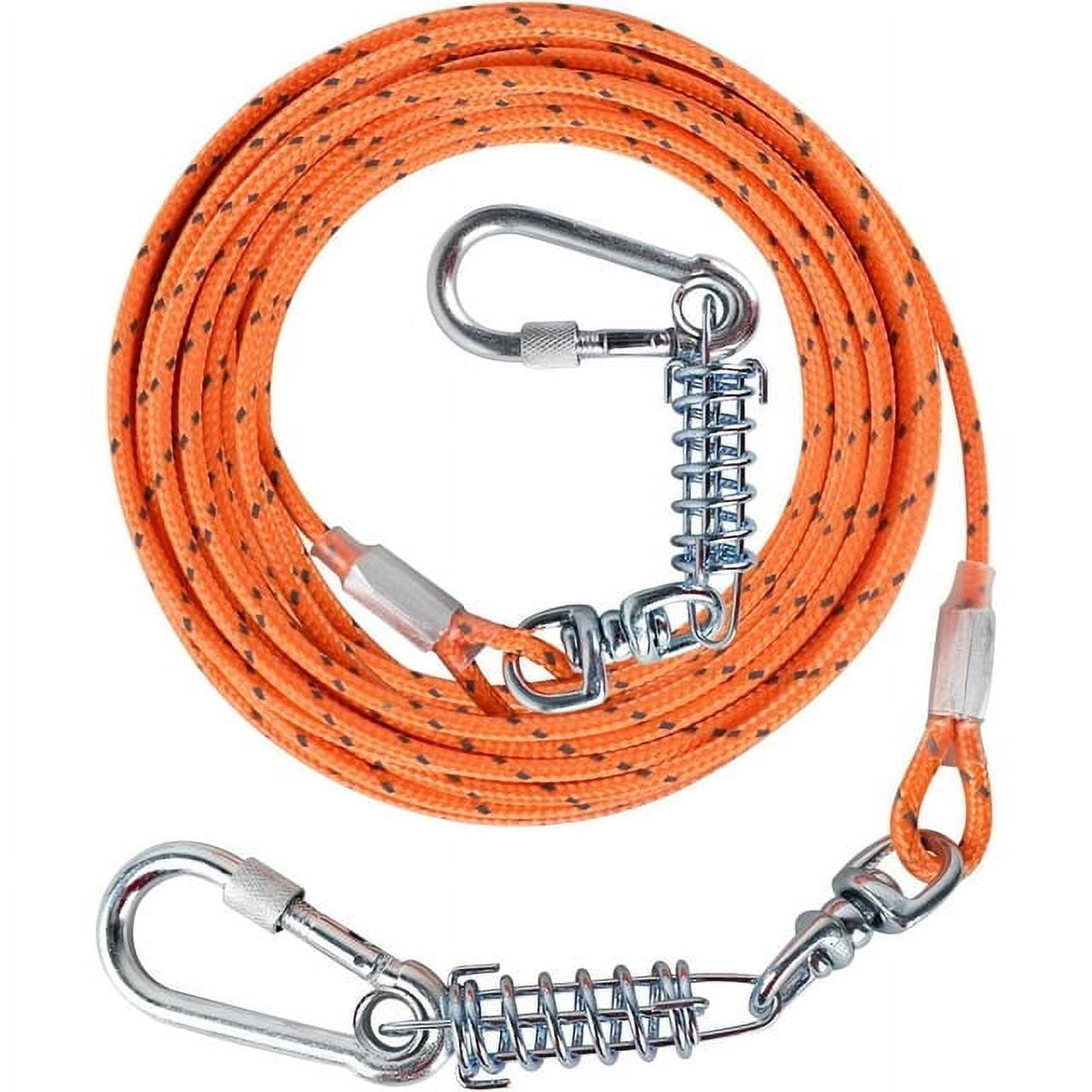 HaiYUAN Dog Tie Out Cable 10/15/20/30FT Dog Run Cable Orange/Gray Tie ...