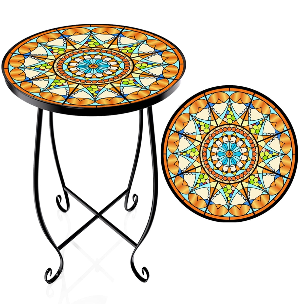Haibin Outdoor Side Table, 15 inch High Small Patio Outdoor Table ...