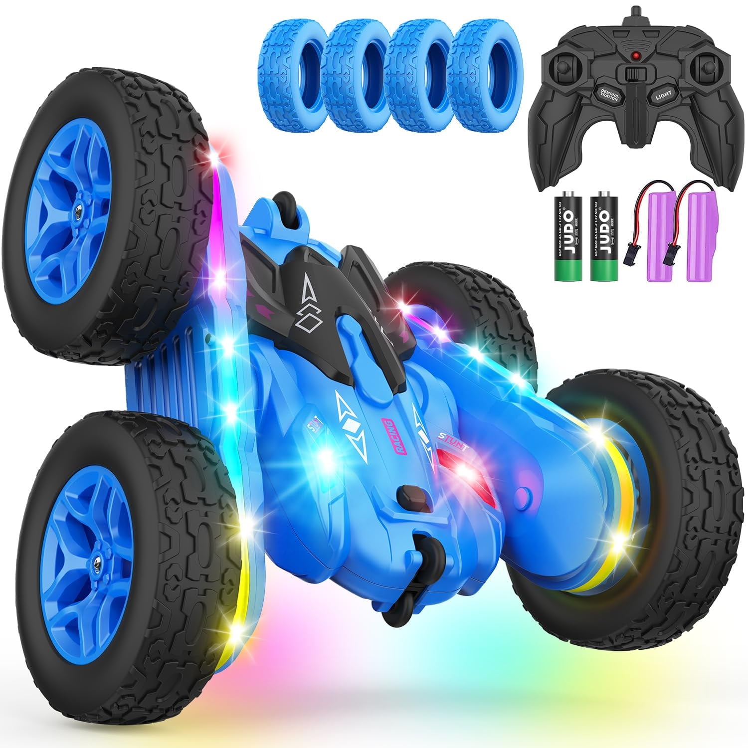Haibin Remote Control Cars for Kids, RC Cars with sides light strip and ...