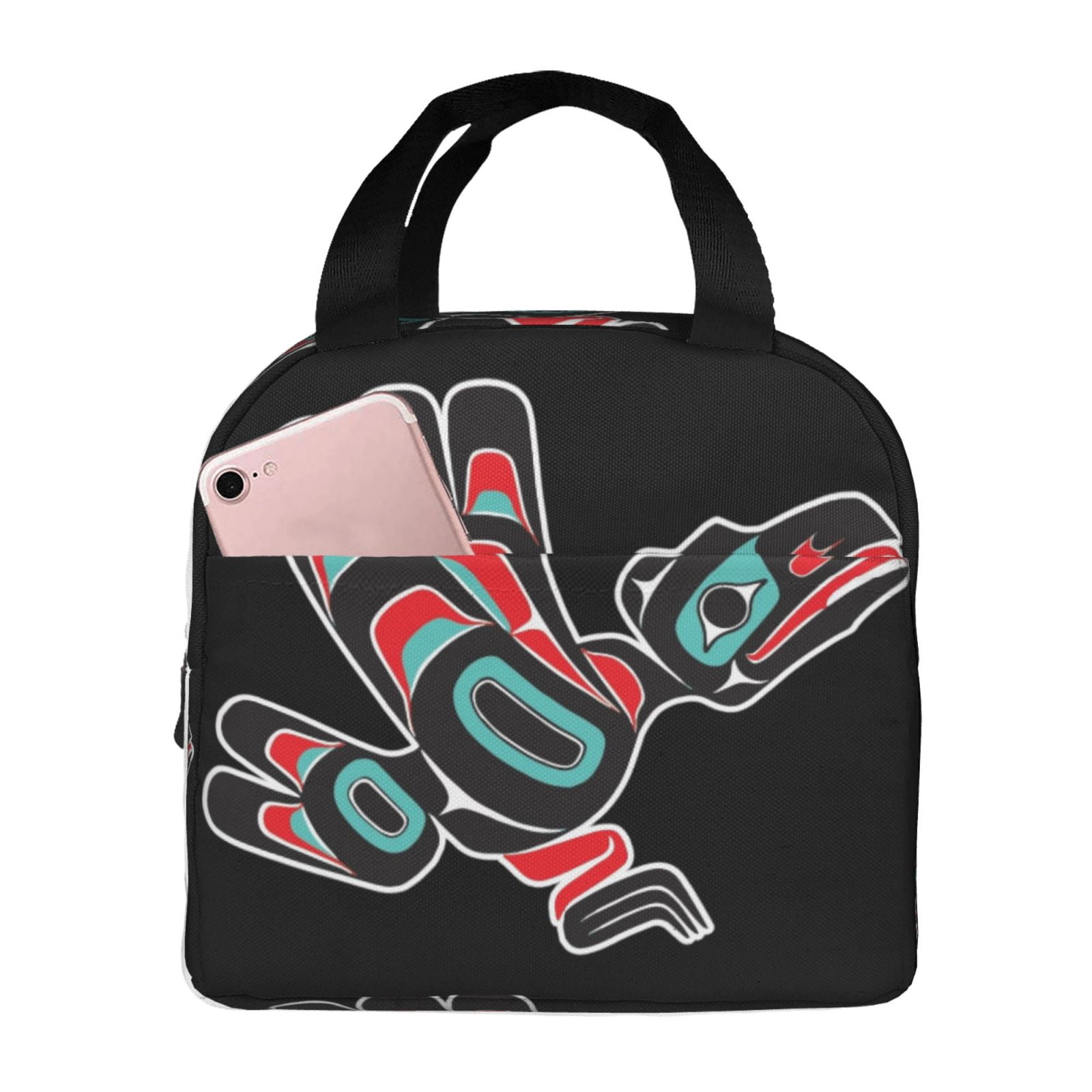Haida Tlingit Native Raven Totem Lunch Bag Insulated Lunch Box for ...
