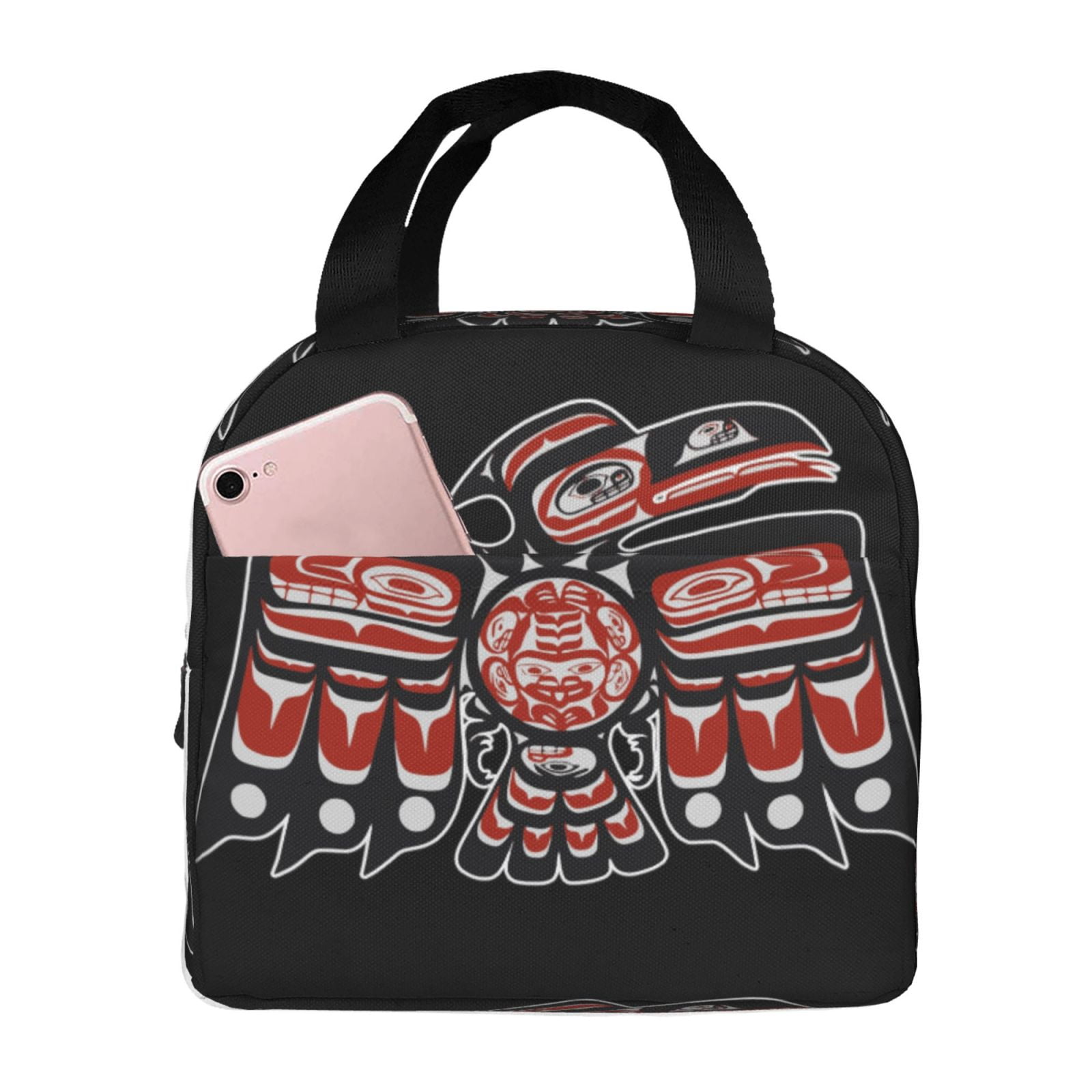 Haida Tlingit Native Raven Totem Lunch Bag Insulated Lunch Box for ...